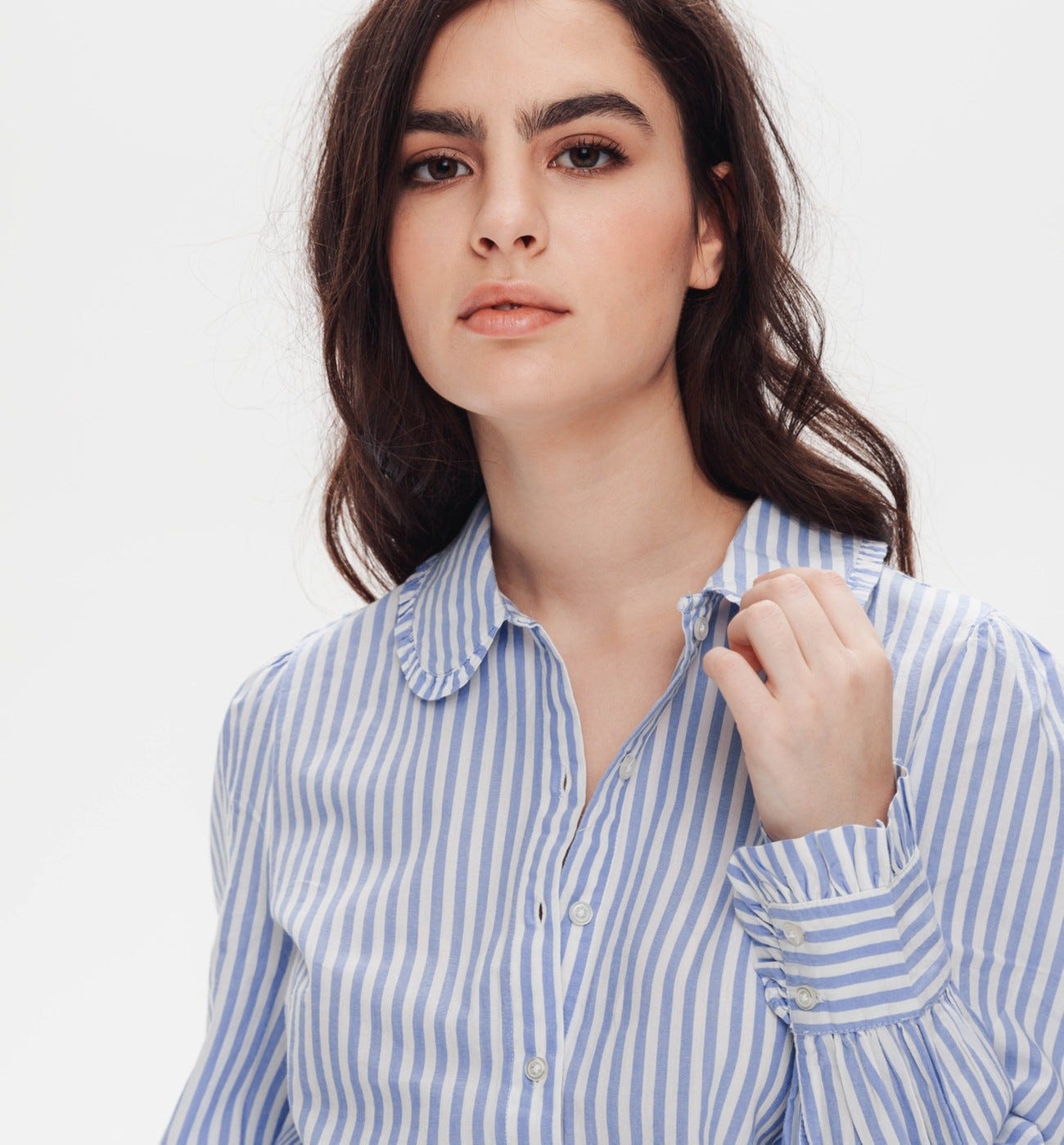 Retro striped shirt - Navy blue stripes