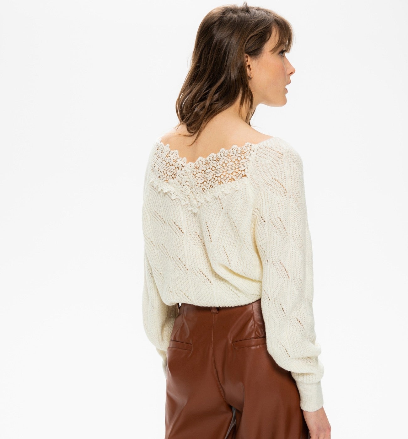 Low-back jumper - Ecru