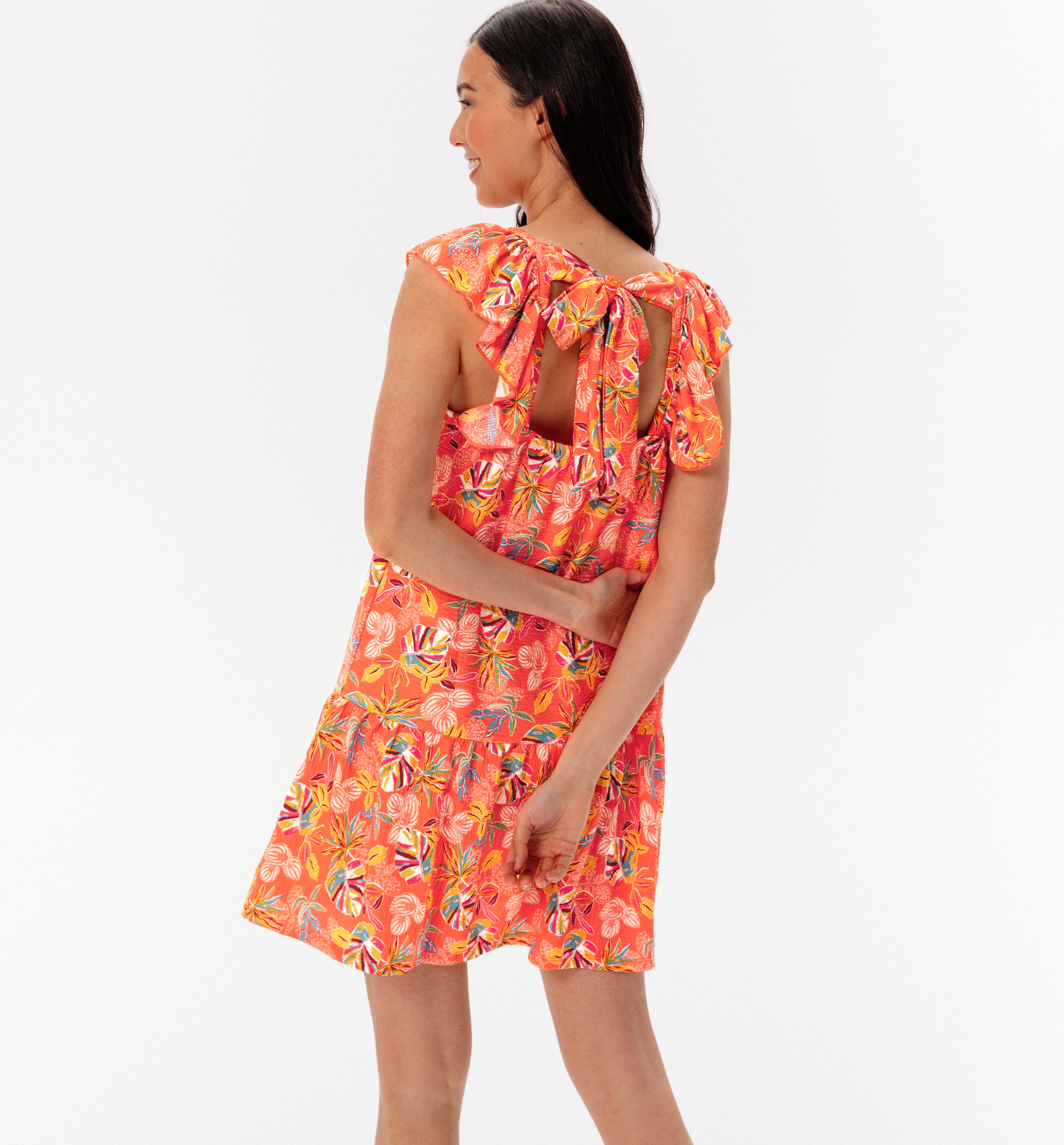 Floral frilly dress - Multicolour print