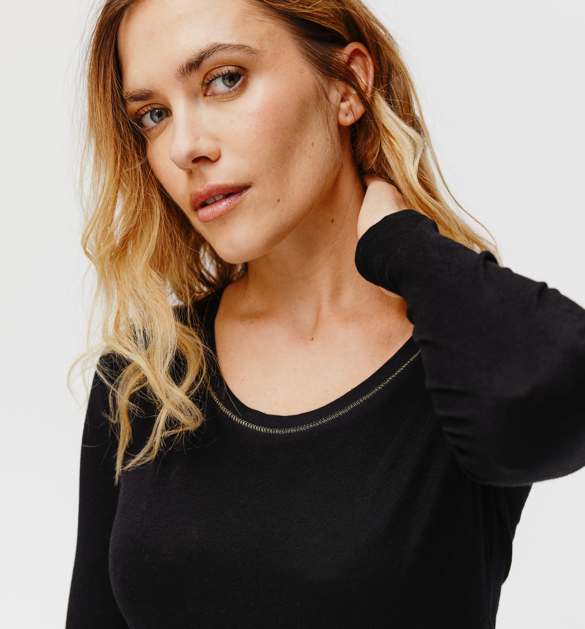 Round-neck top - Black