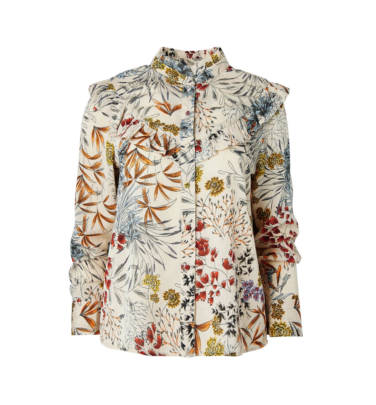 MEB patterned shirt - Ecru print