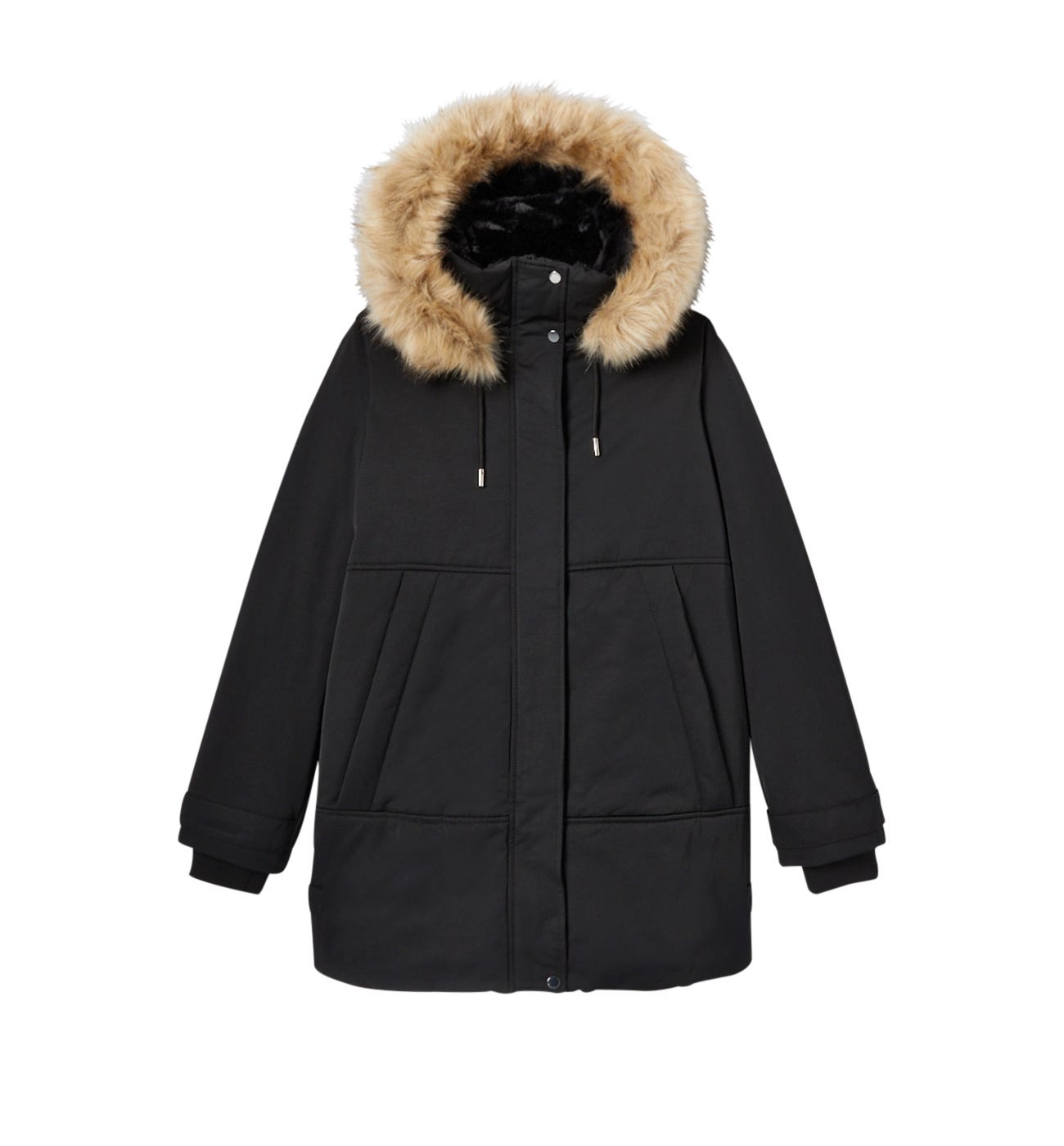 Padded hooded parka - Black