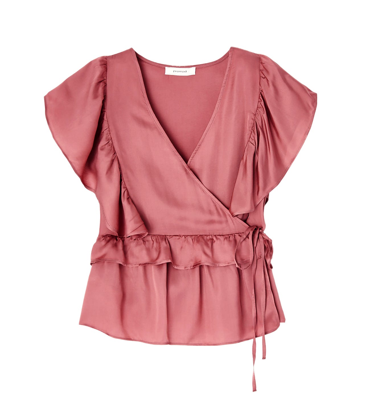 Silky crossover top - Pink