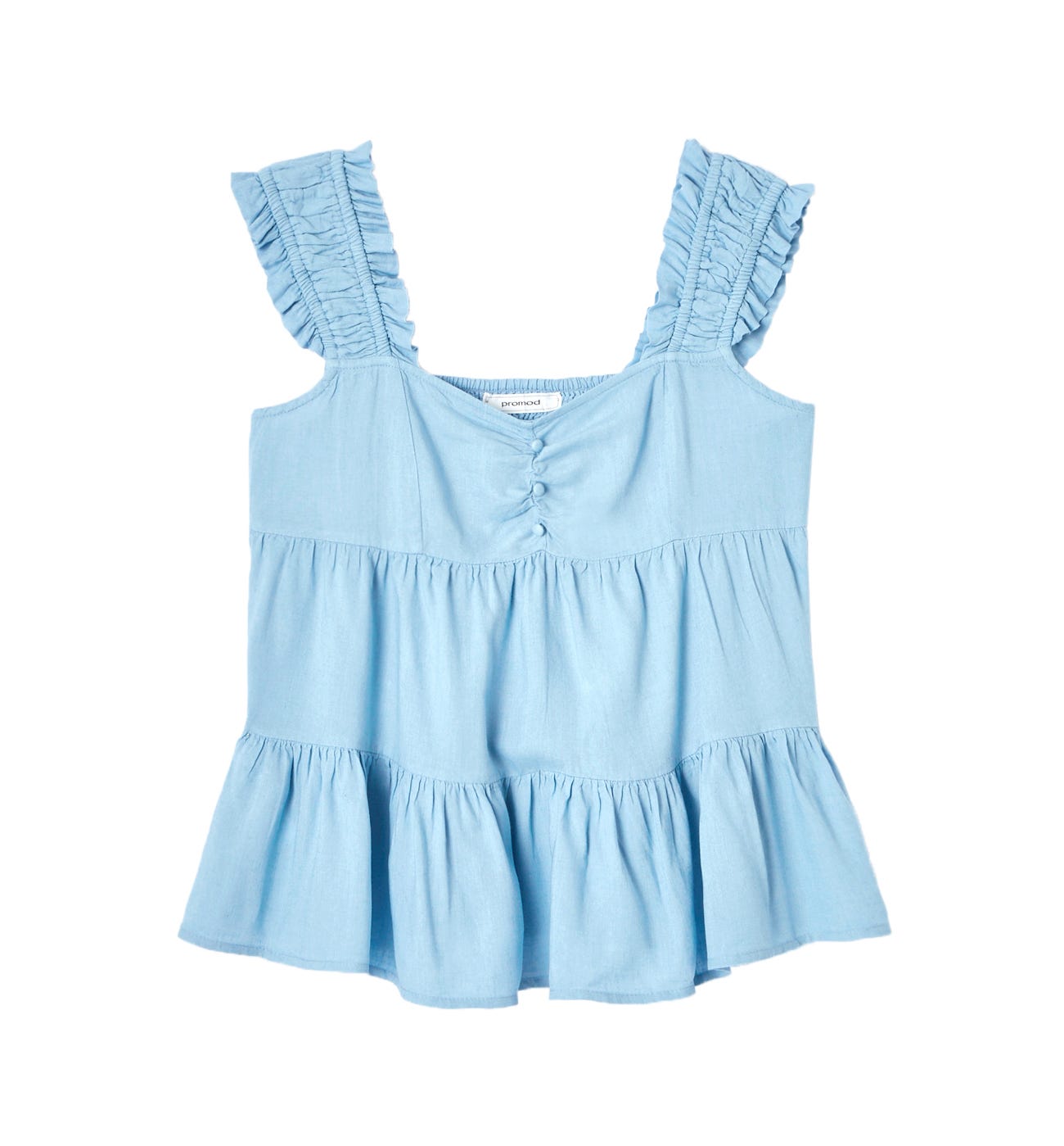 Frilly flared top - Blue