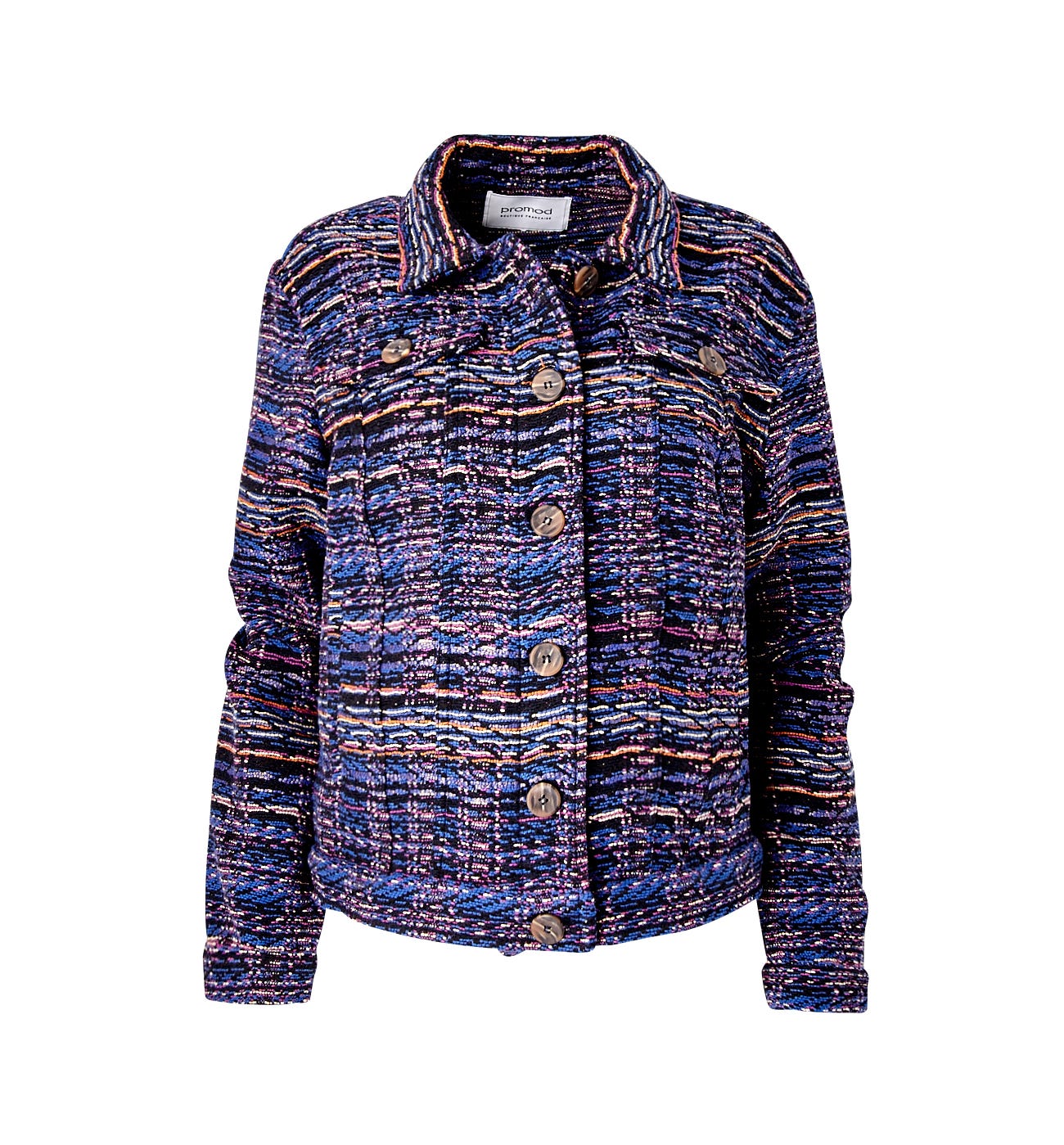 Jacquard jacket - Blue print