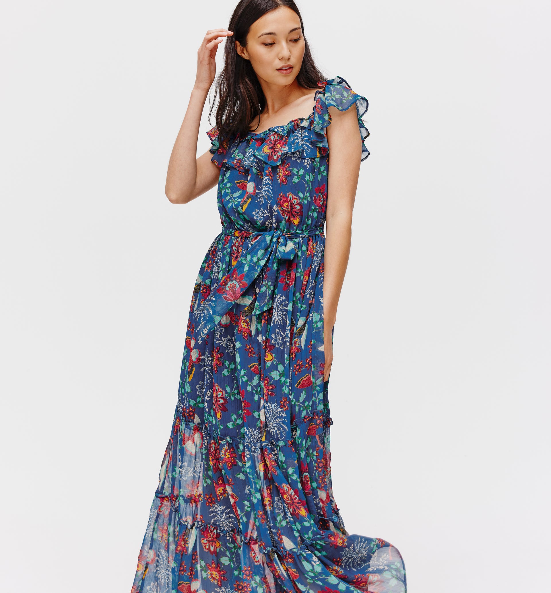 Patterned voile dress - Multicolour print