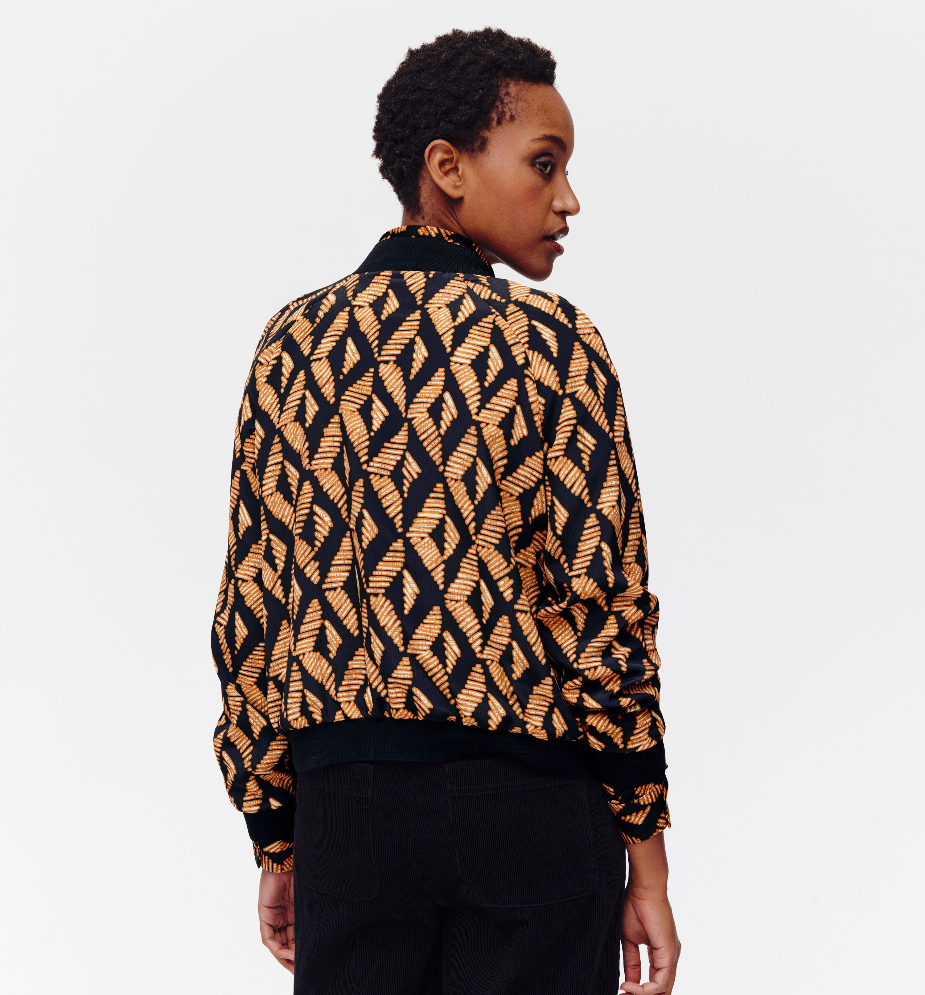 Patterned bomber jacket - Black print
