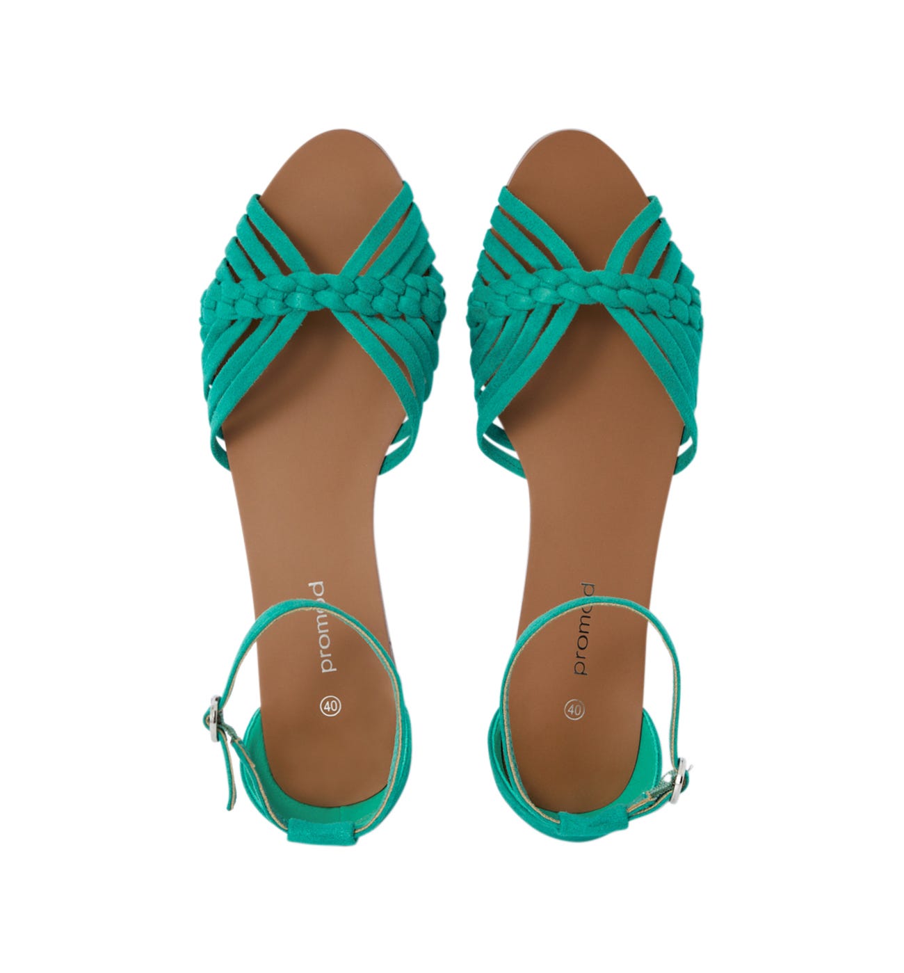 Woven design sandals - Green