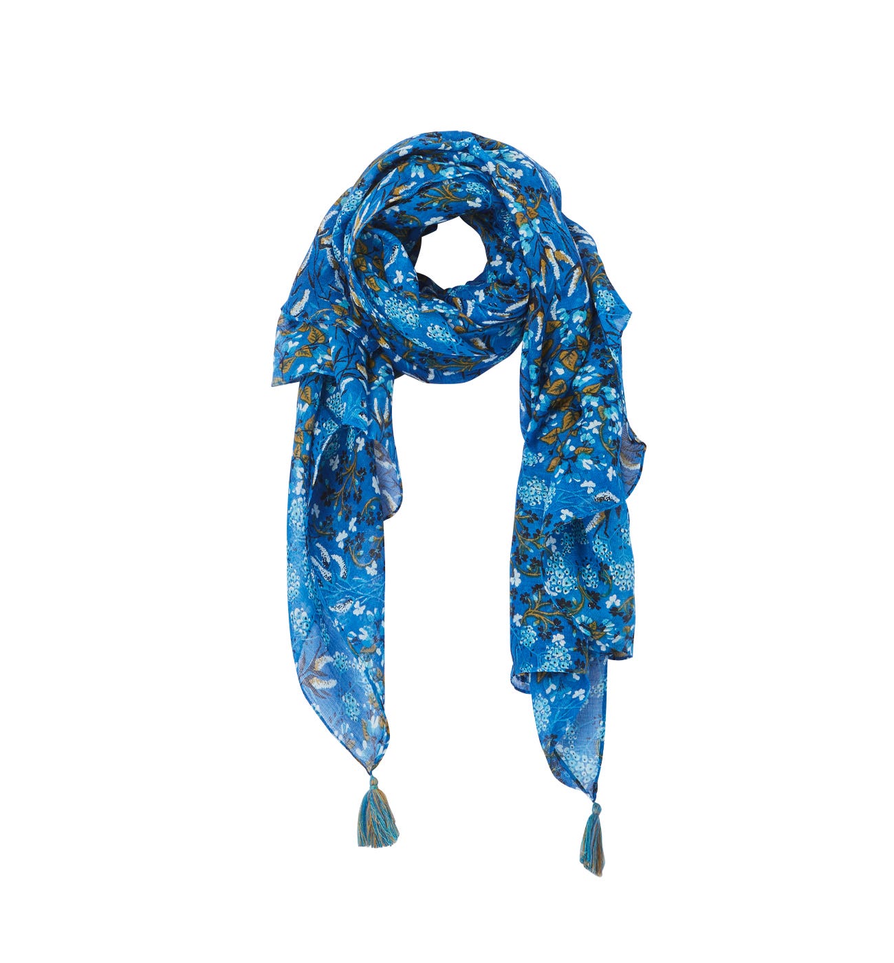 Patterned square scarf - Blue print