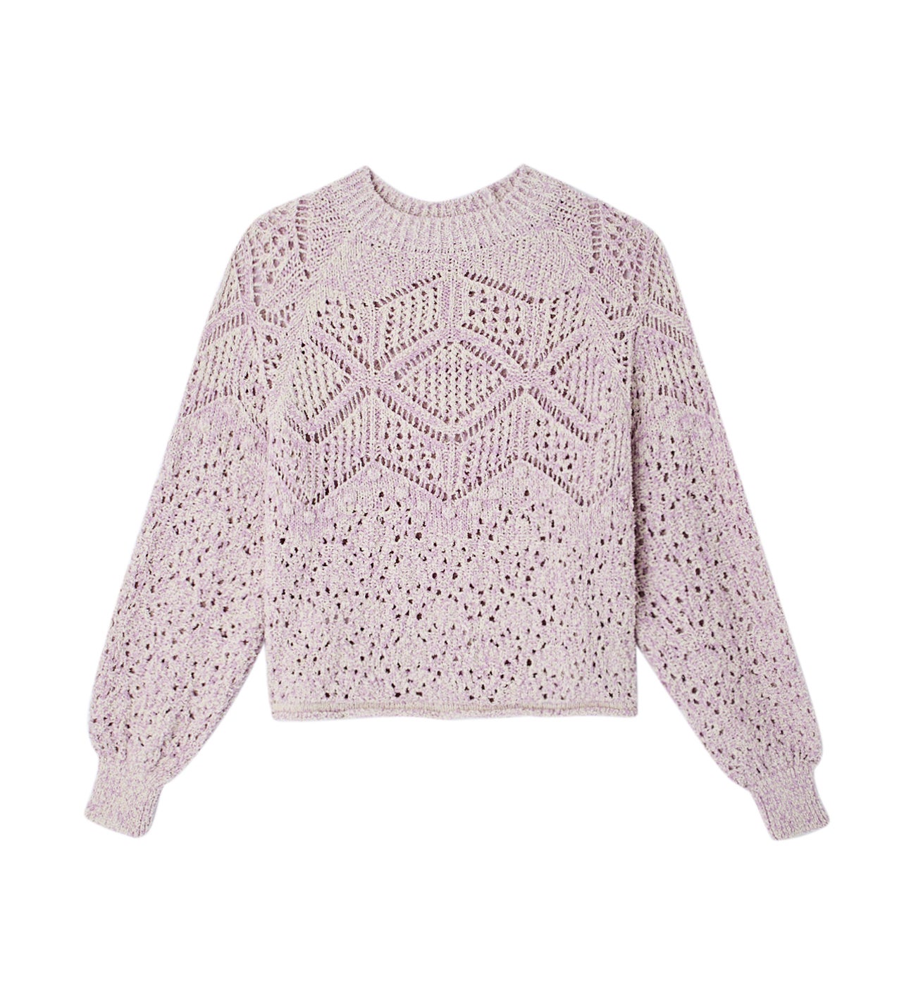 Fancy openwork jumper - Parma red
