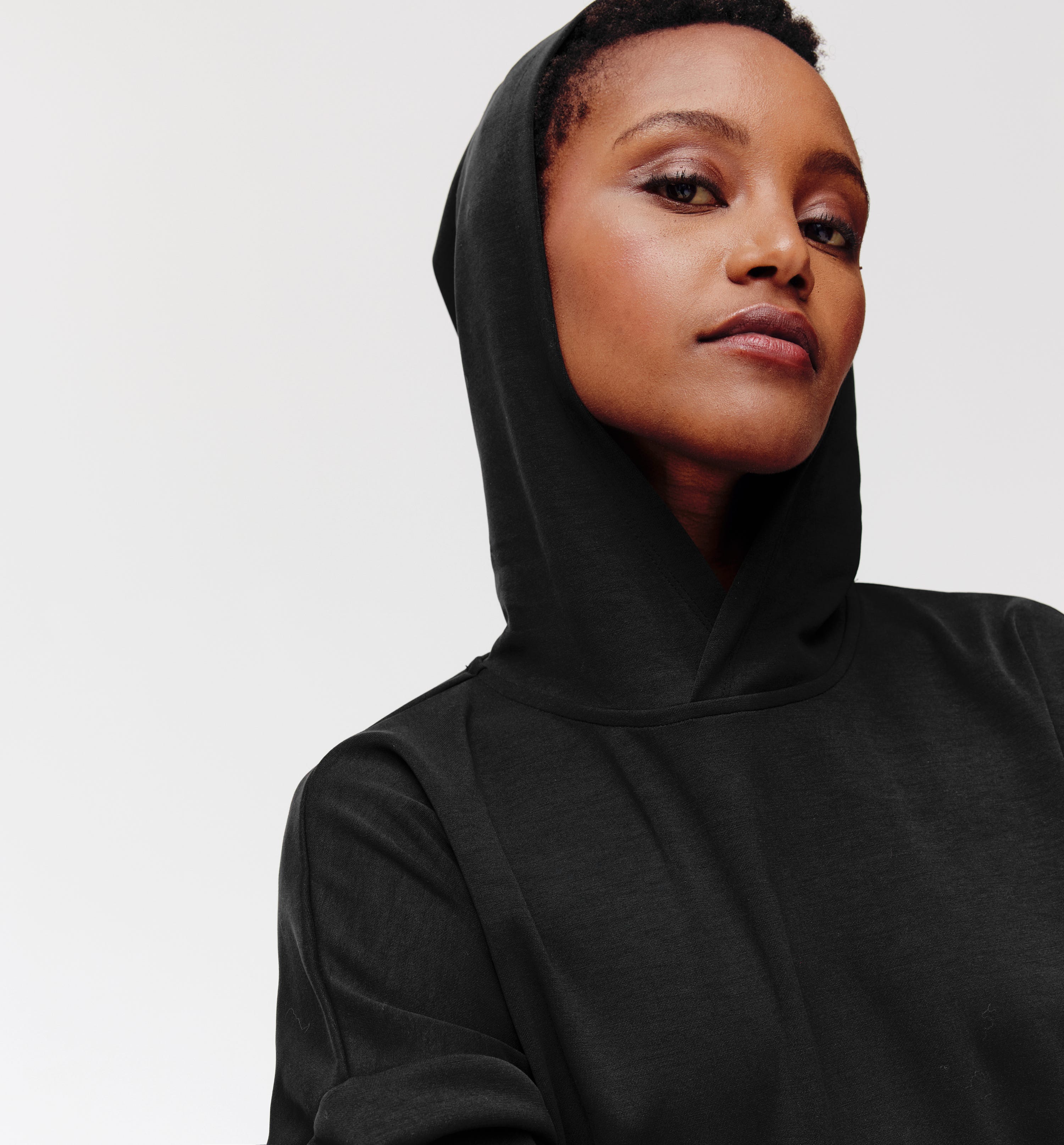 Long oversized sweat-shirt - Black