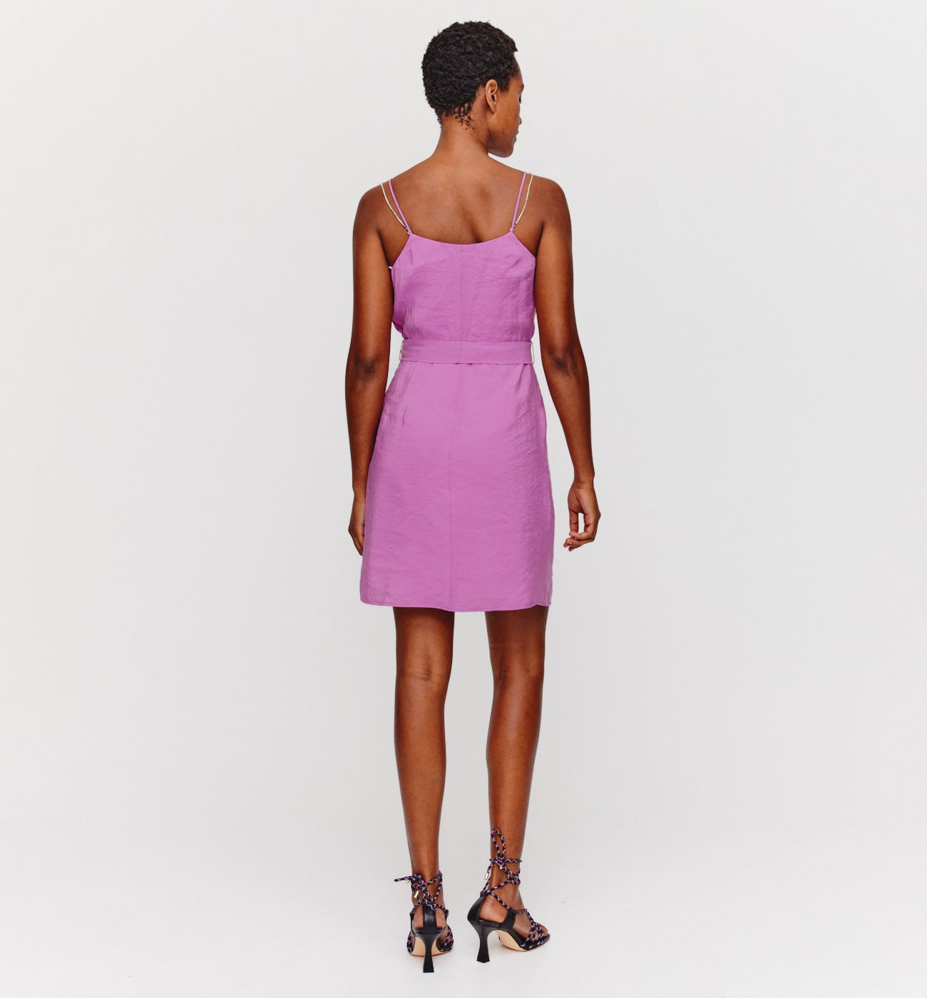 Short silky dress - Violet