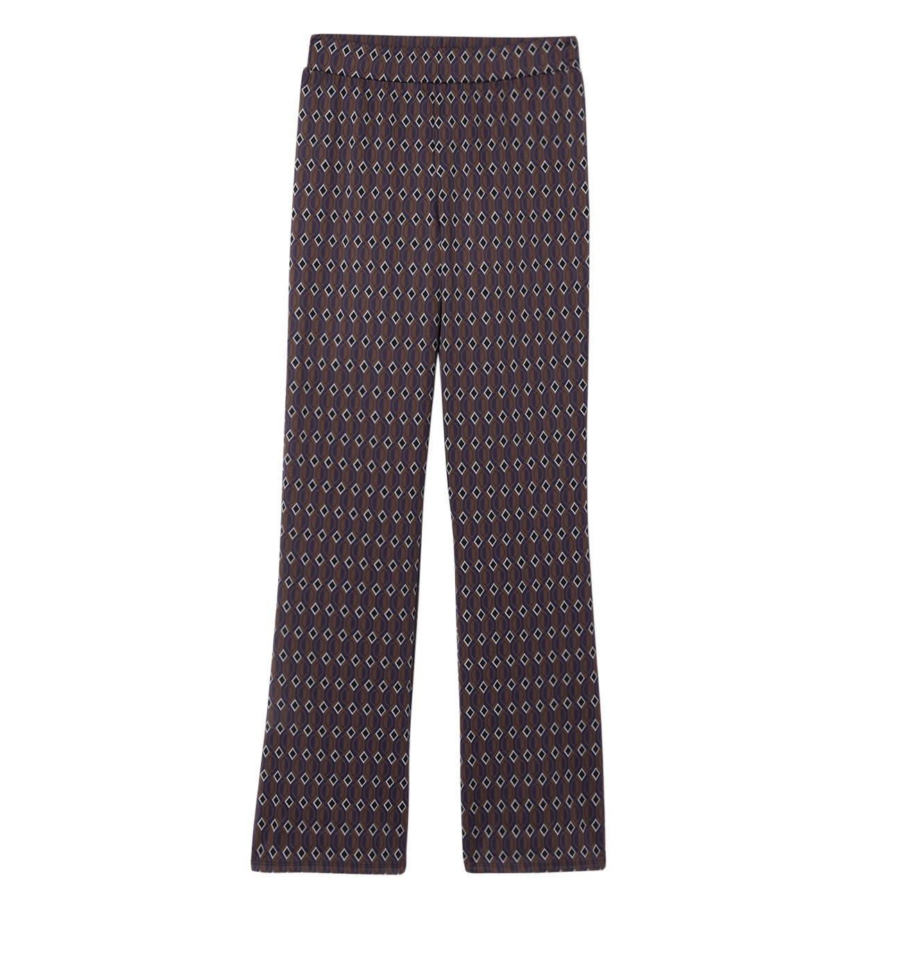 Patterned flared trousers - Multicolour print