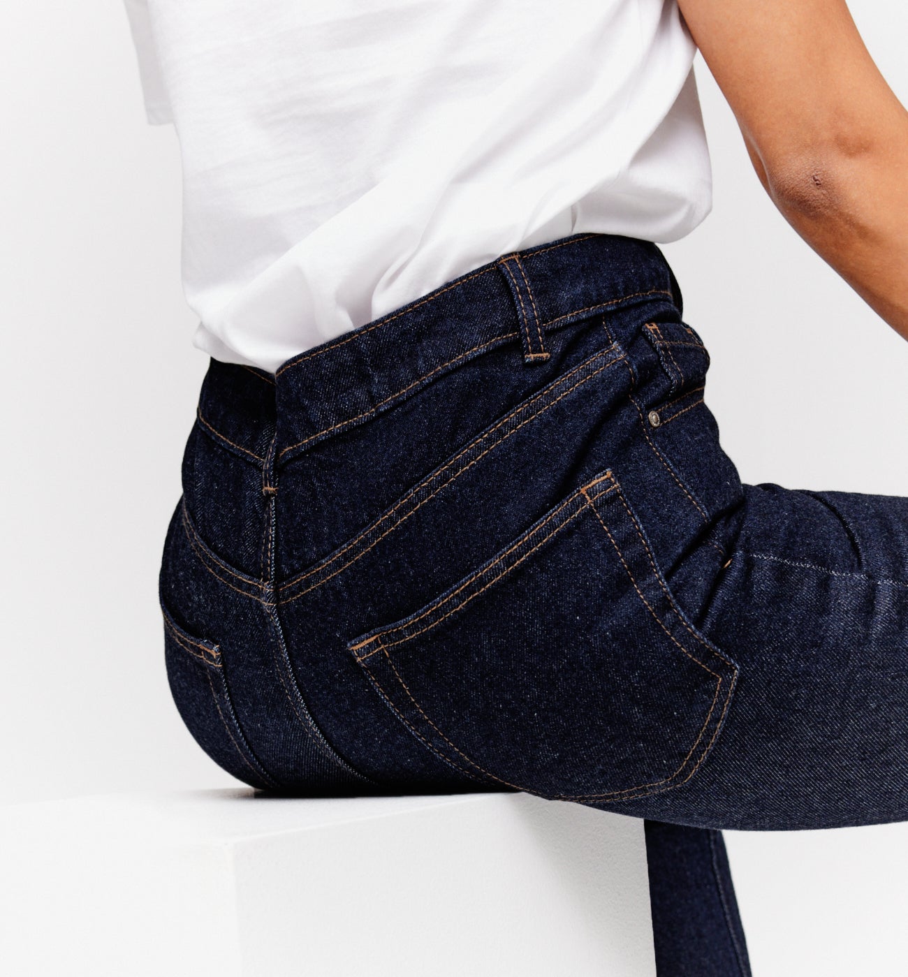 Basile Hgh Waist Jeans Rinse Denim