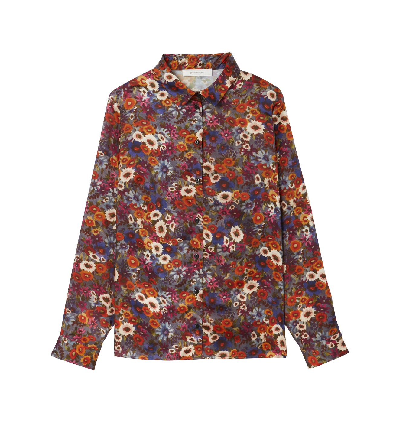 Silky patterned shirt - Multicolour print