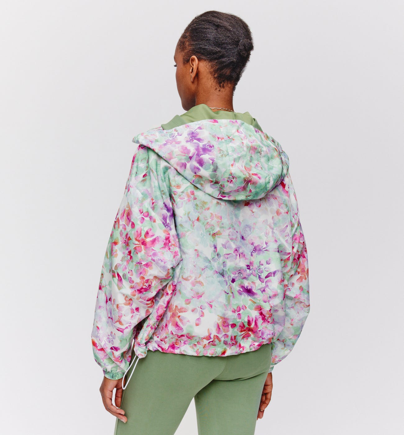 Shower-resistant jacket - Ecru print