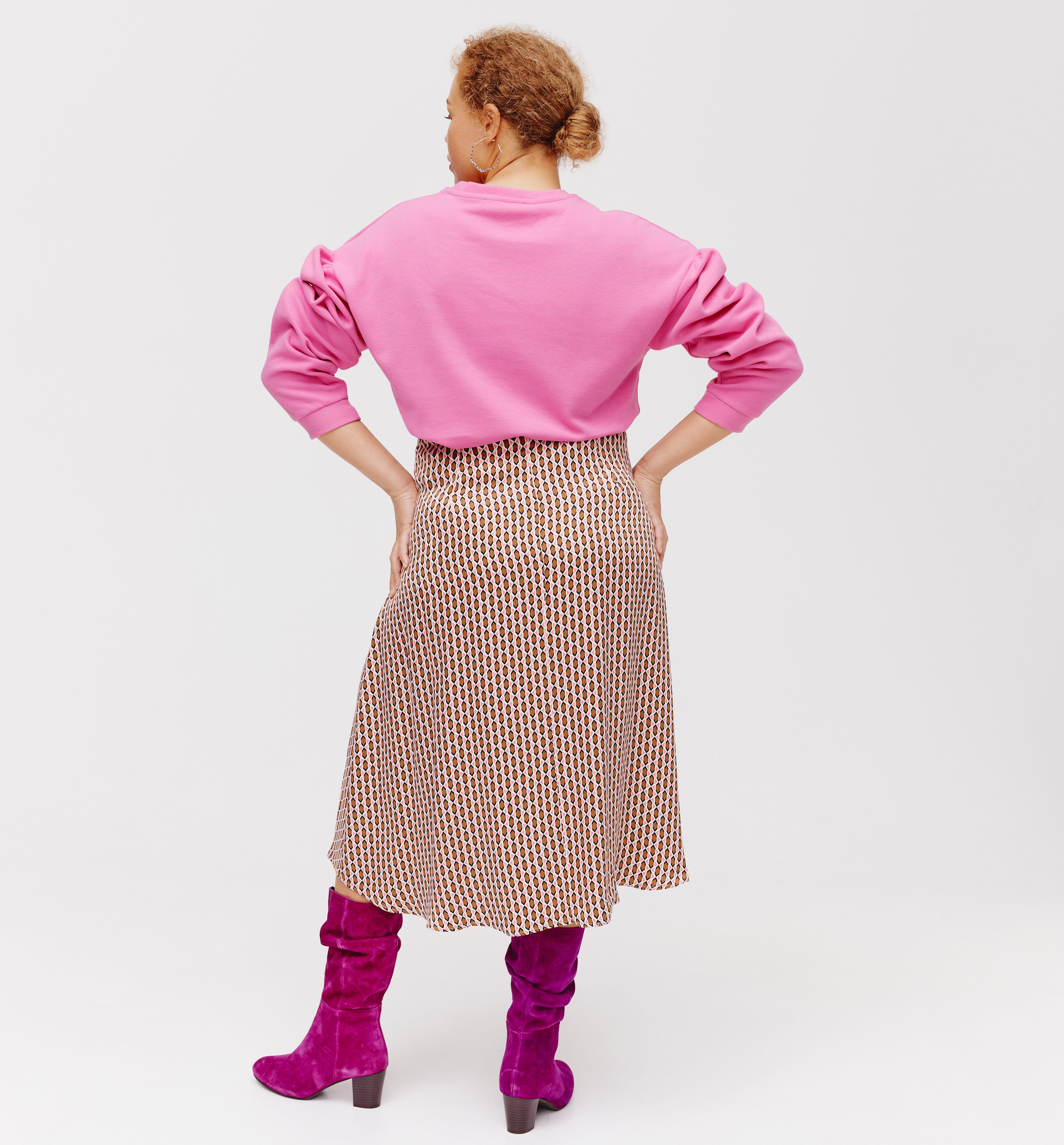 Lightweight rib sweatshirt - Pink