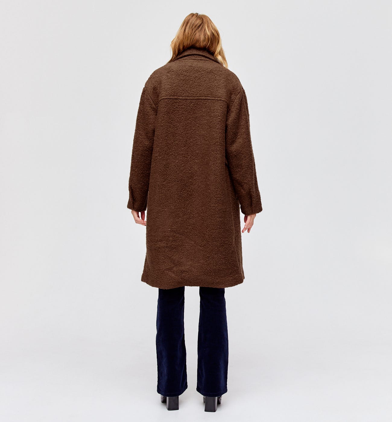 Wool blend coat - Chestnut brown