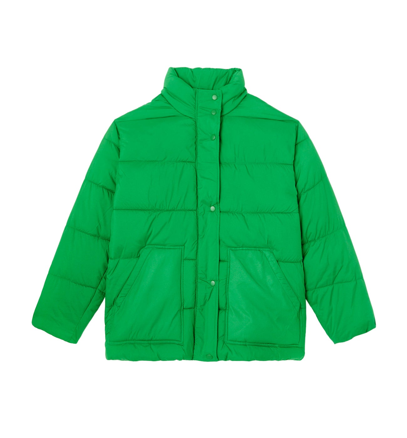 Plain padded jacket - Green