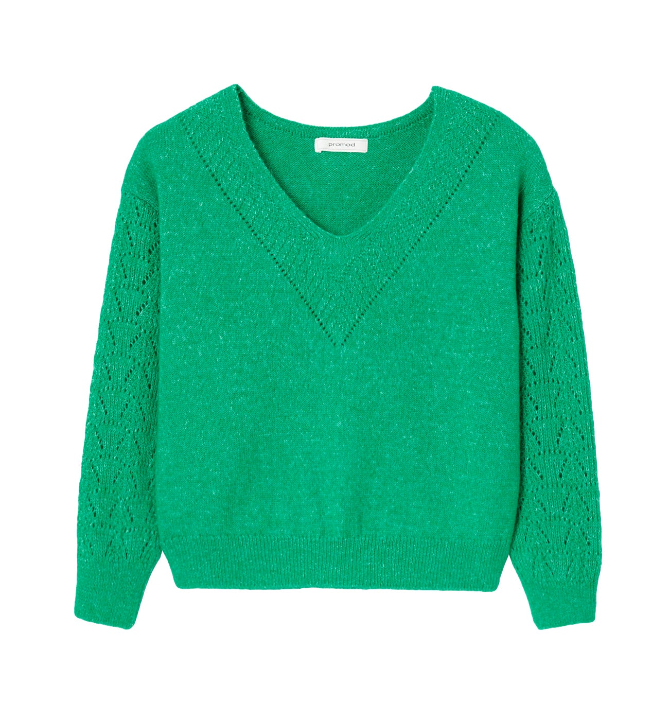 V-neckline jumper - Light green
