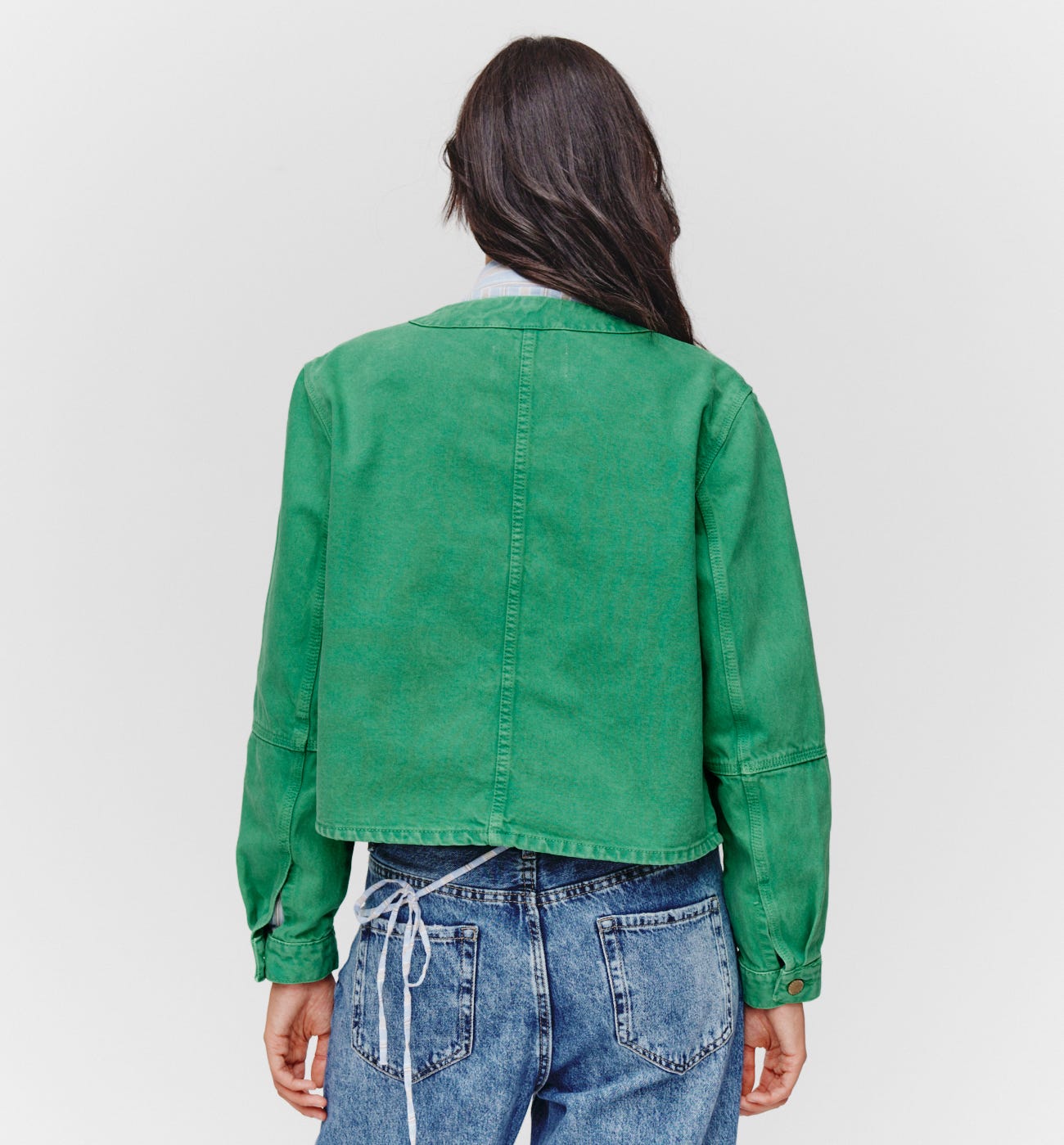 Plain canvas jacket - Green