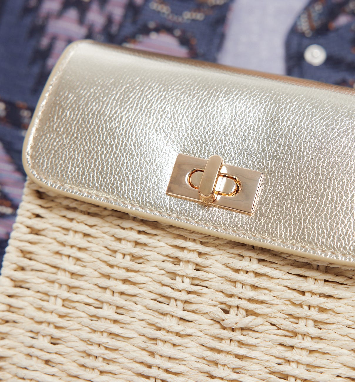 Fancy woven bag - Ecru