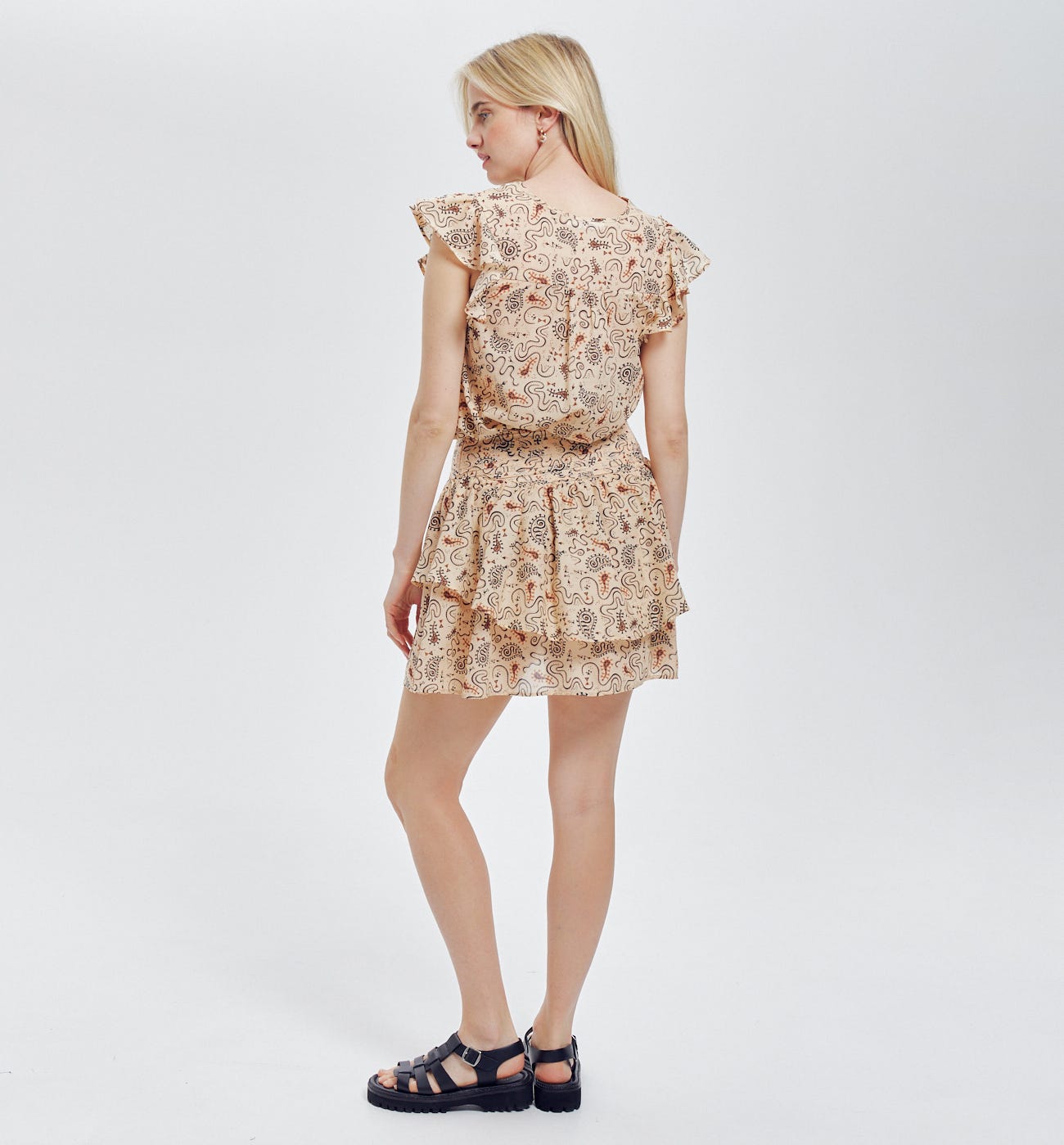 Patterned blouse - Ecru print