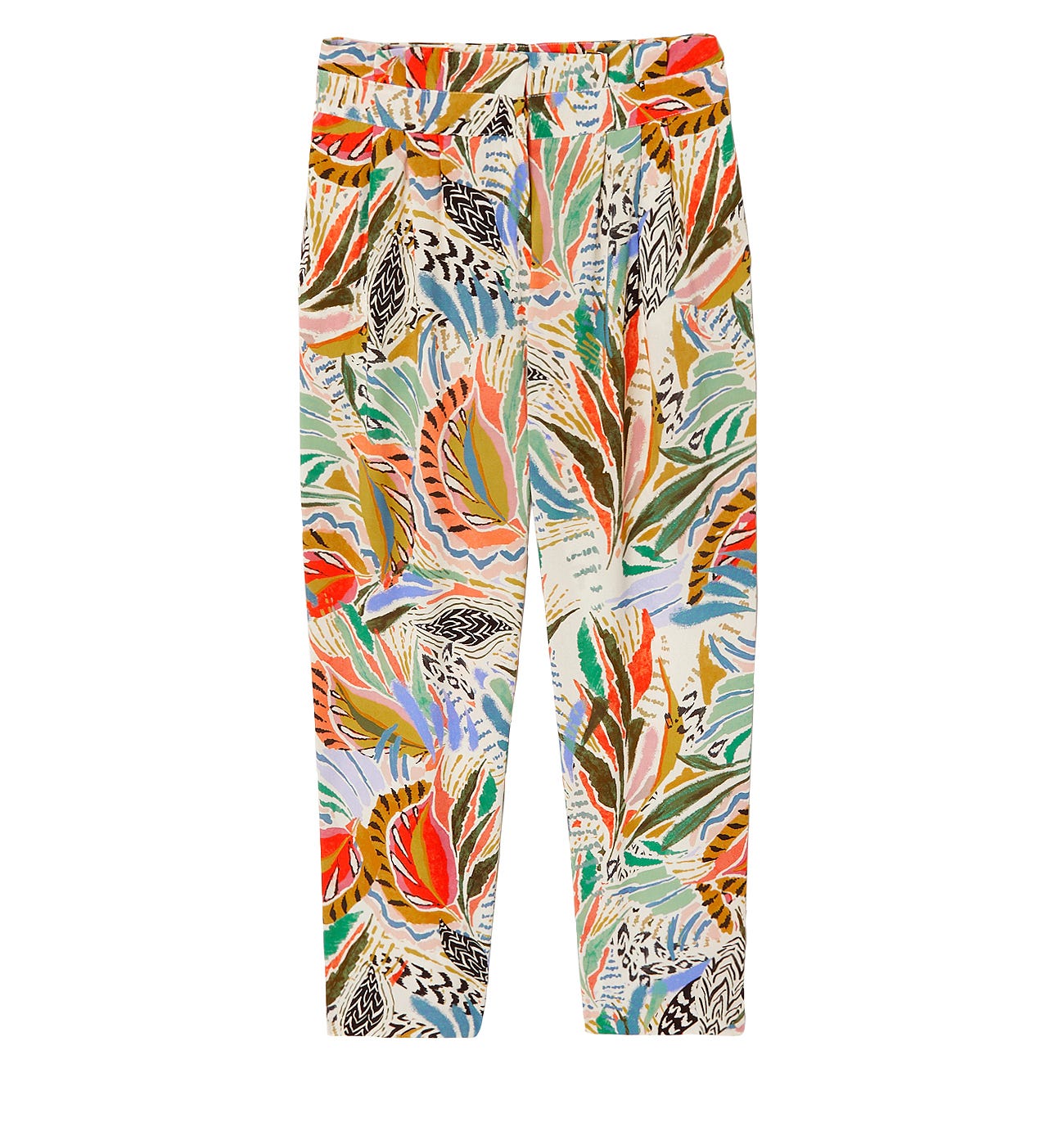 Patterned peg trousers - Multicolour print