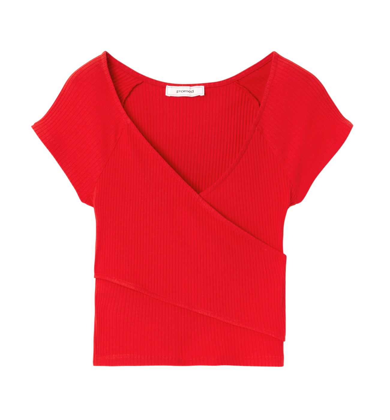 Plain cropped top - Red