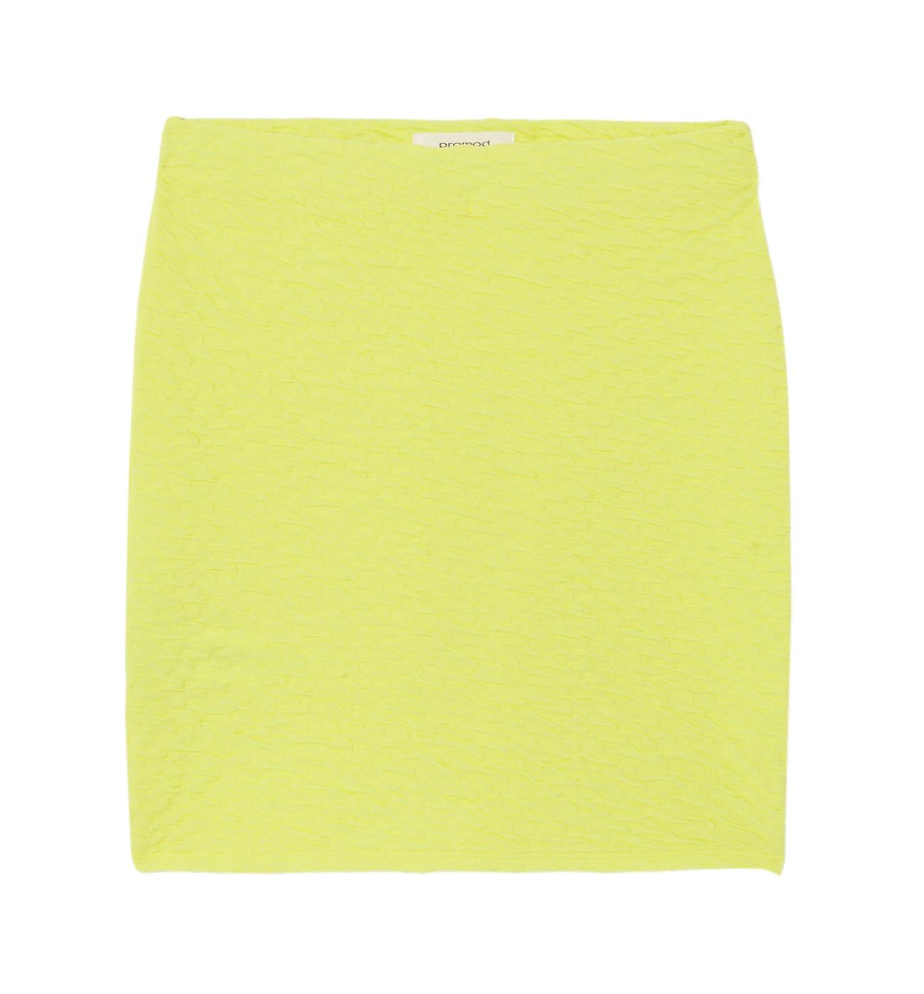 Short texured skirt - Light yellow