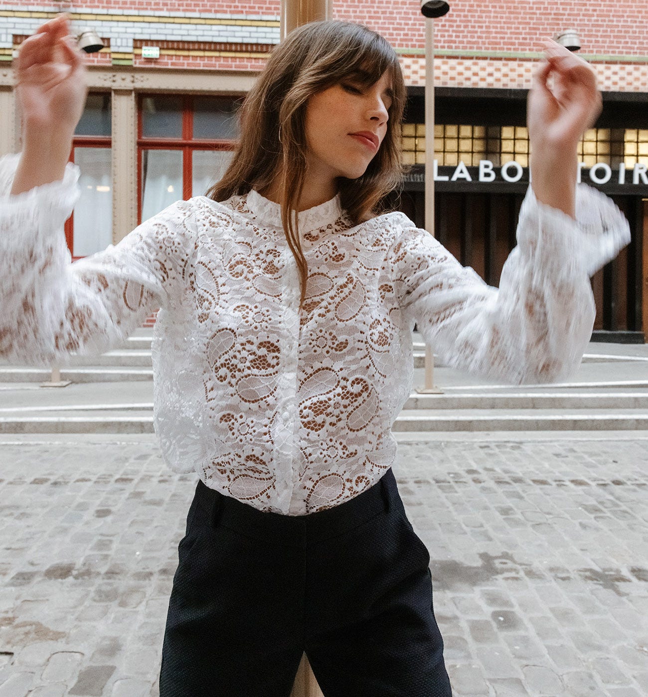 Lace shirt - Ecru