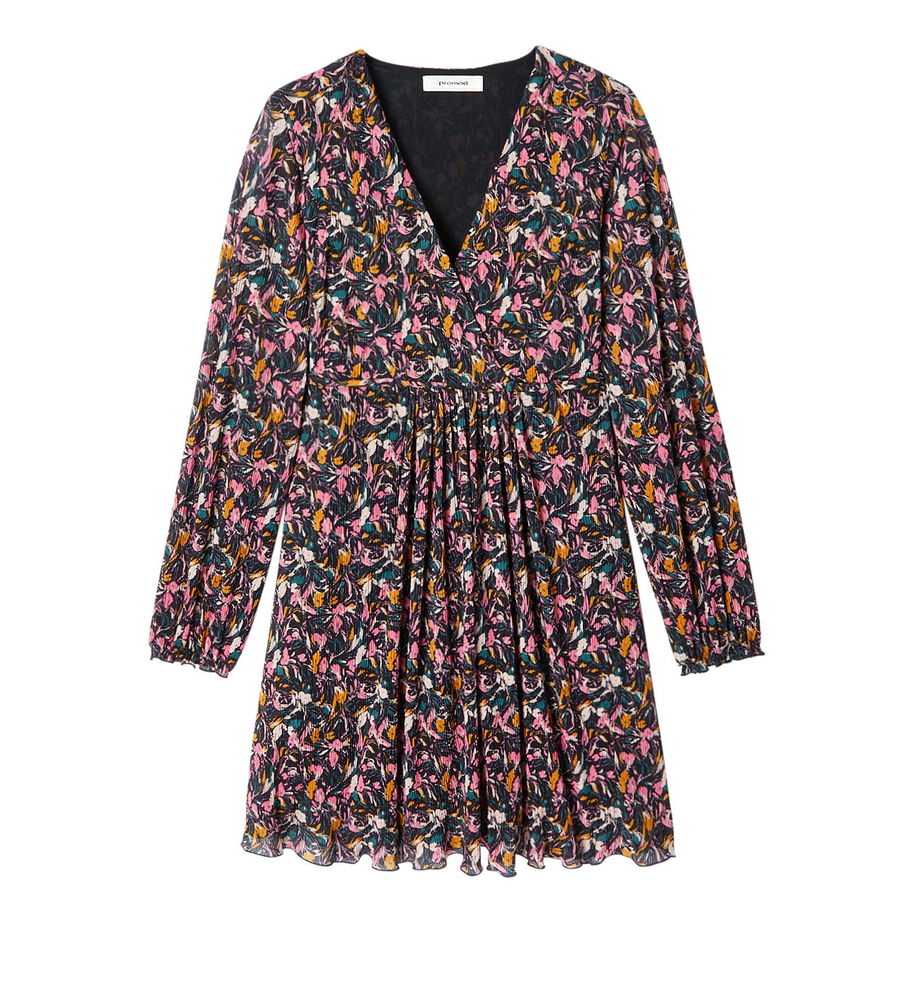 Short patterned dress - Black prints