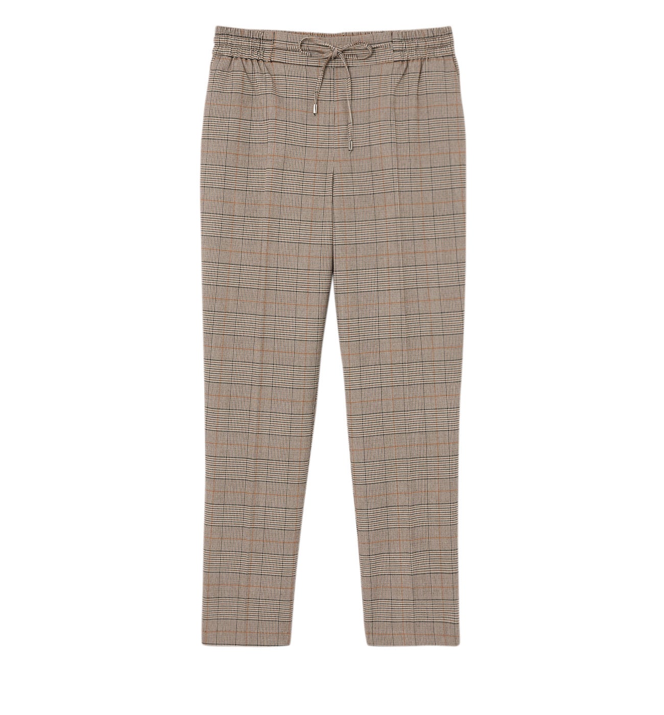 Checked jogging trousers - Chestnut brown checks