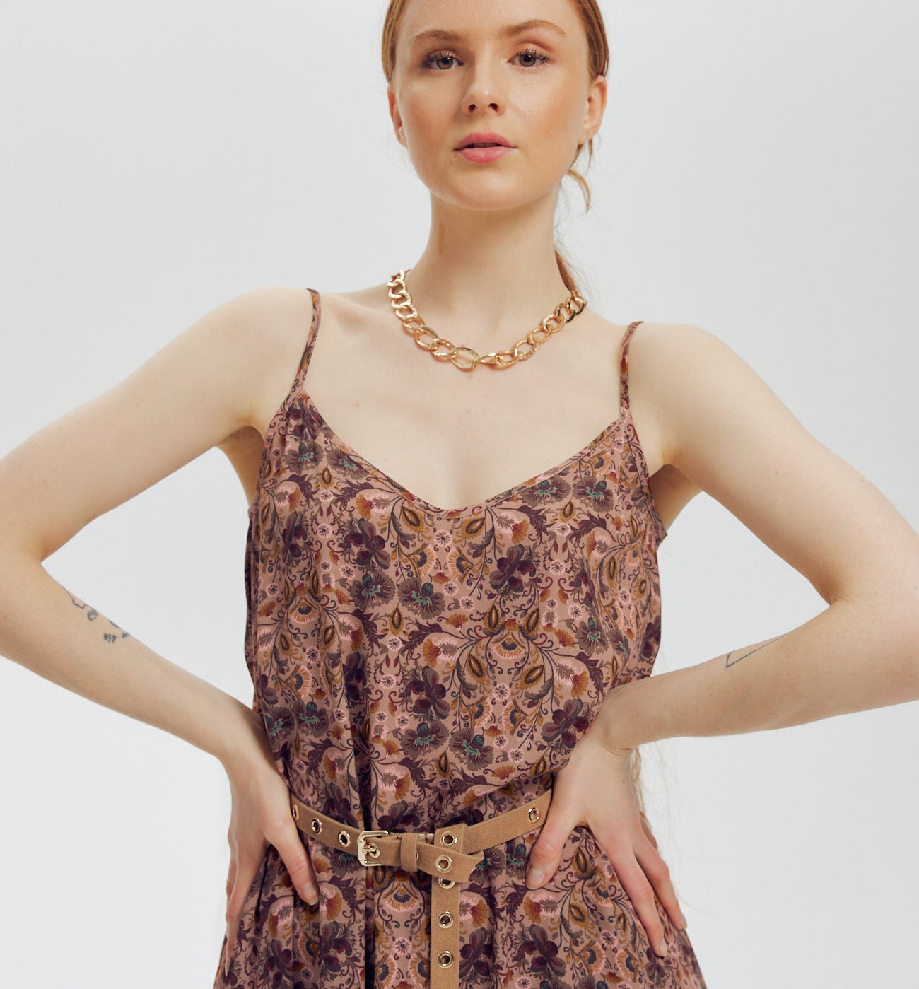 Patterned strappy dress - IMP MULTICO