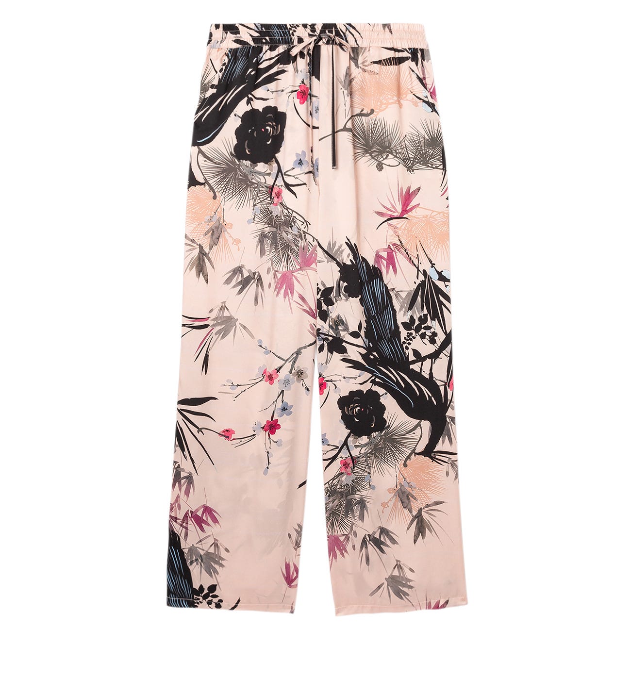 Japanese-inspired trousers - Multicolour print
