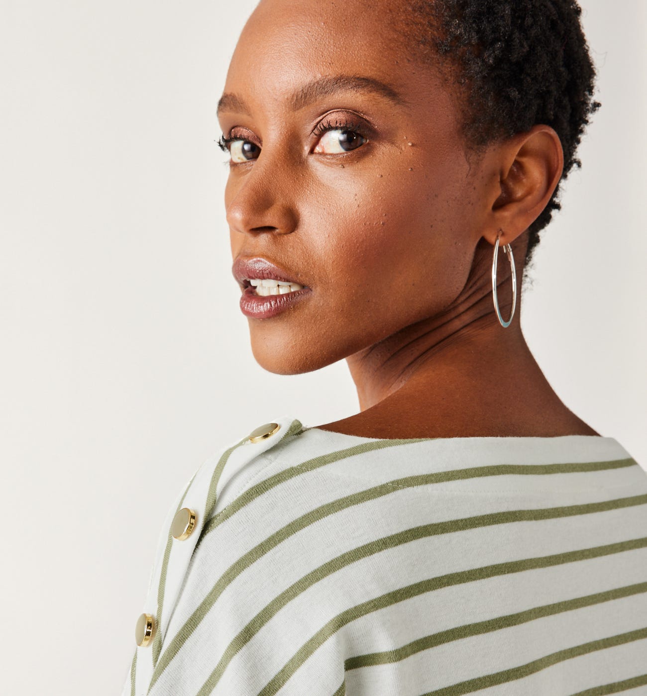 Nautical top - Green stripes