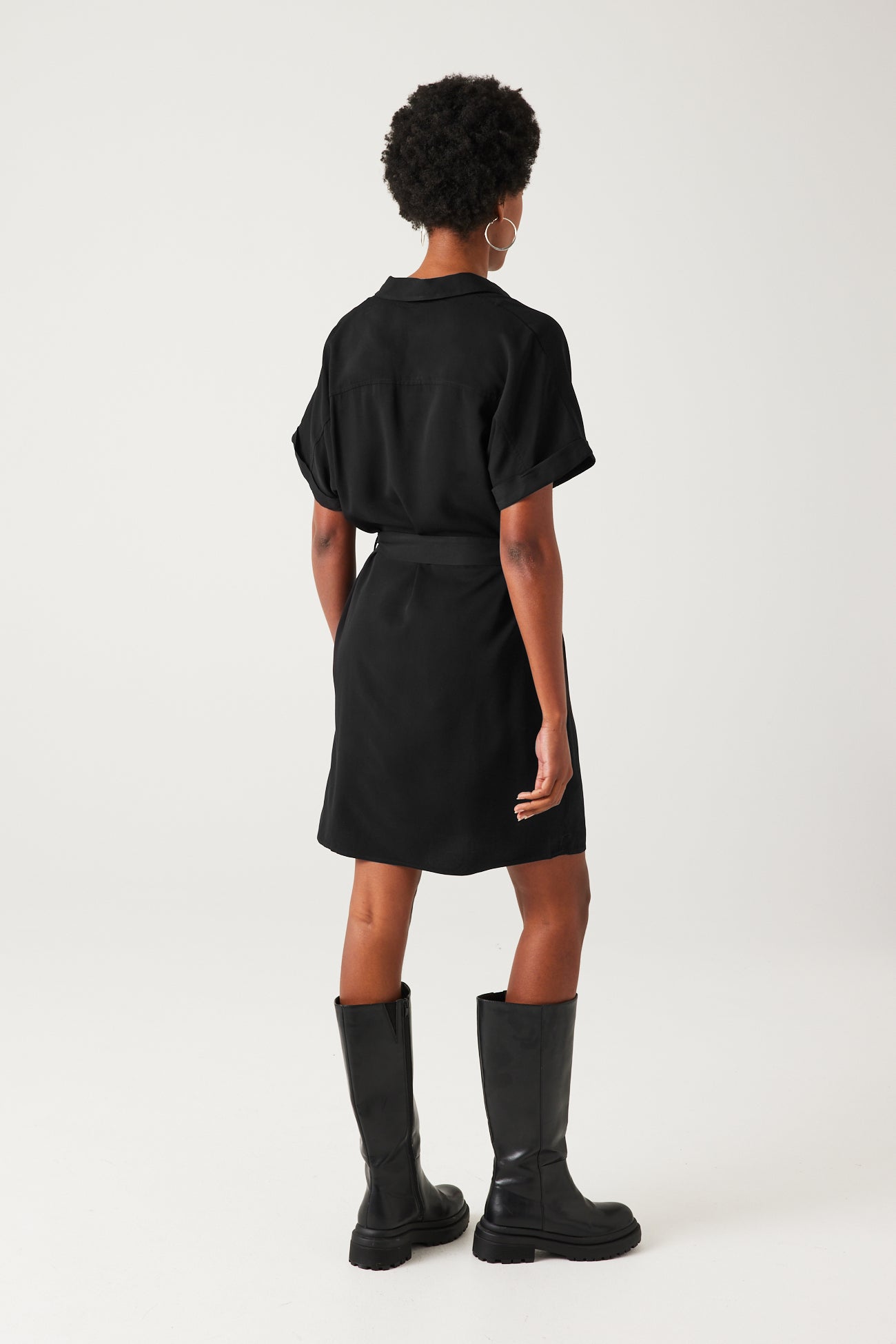 Short Unicolour Dress Black Short Unicolour Dress Black
