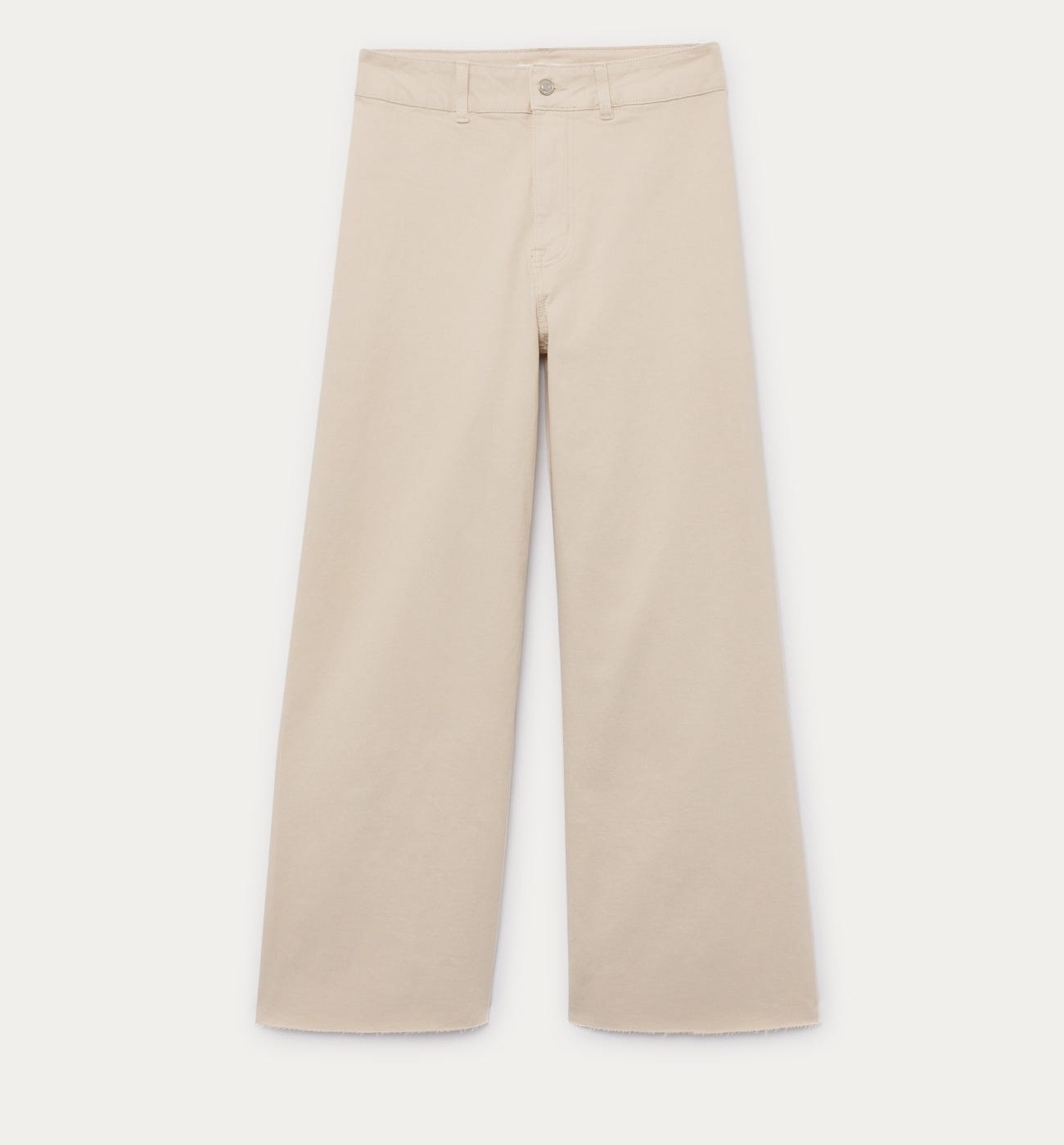 High-waist wideleg trousers - Beige