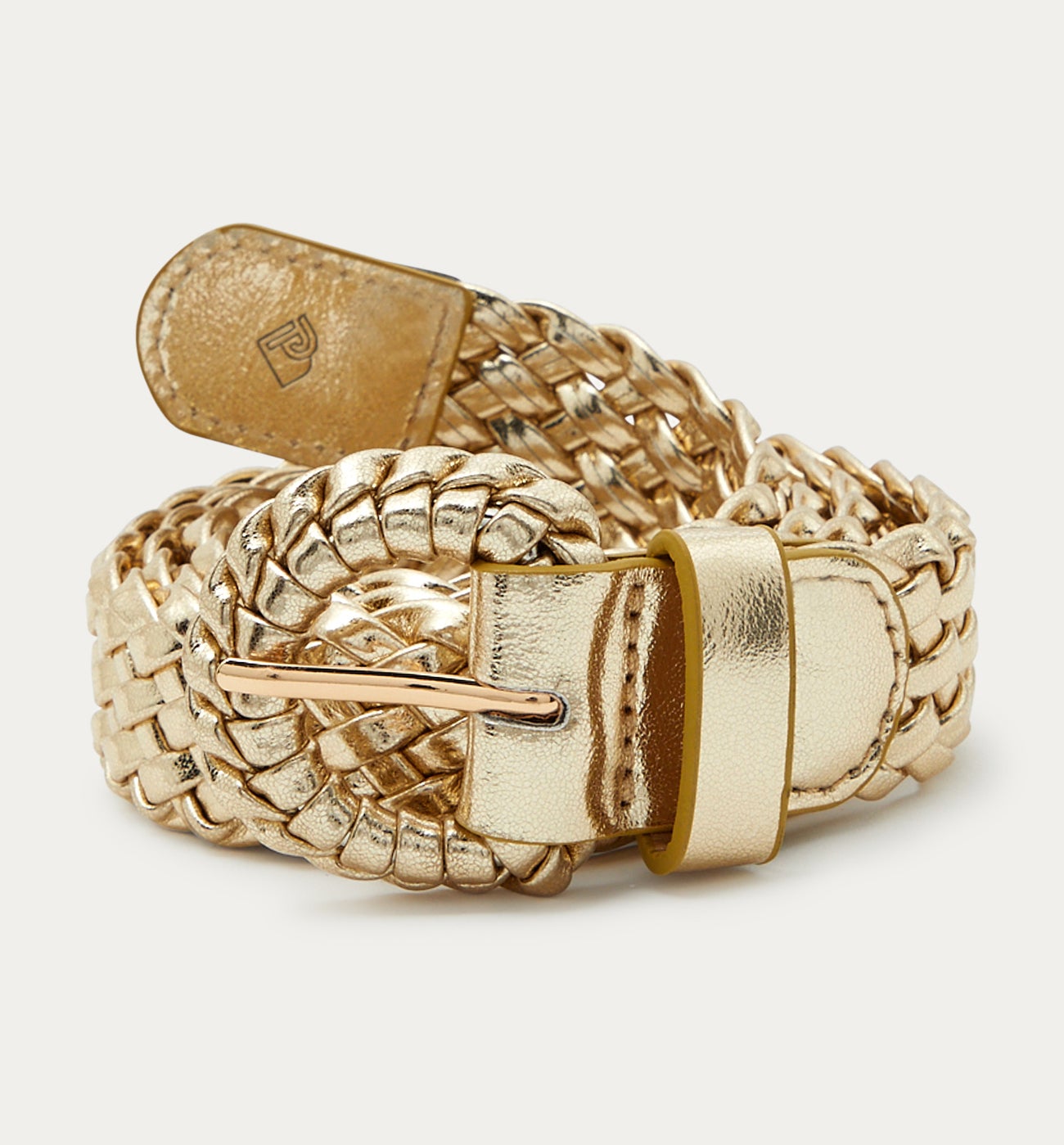 Glitzy woven belt - Gold