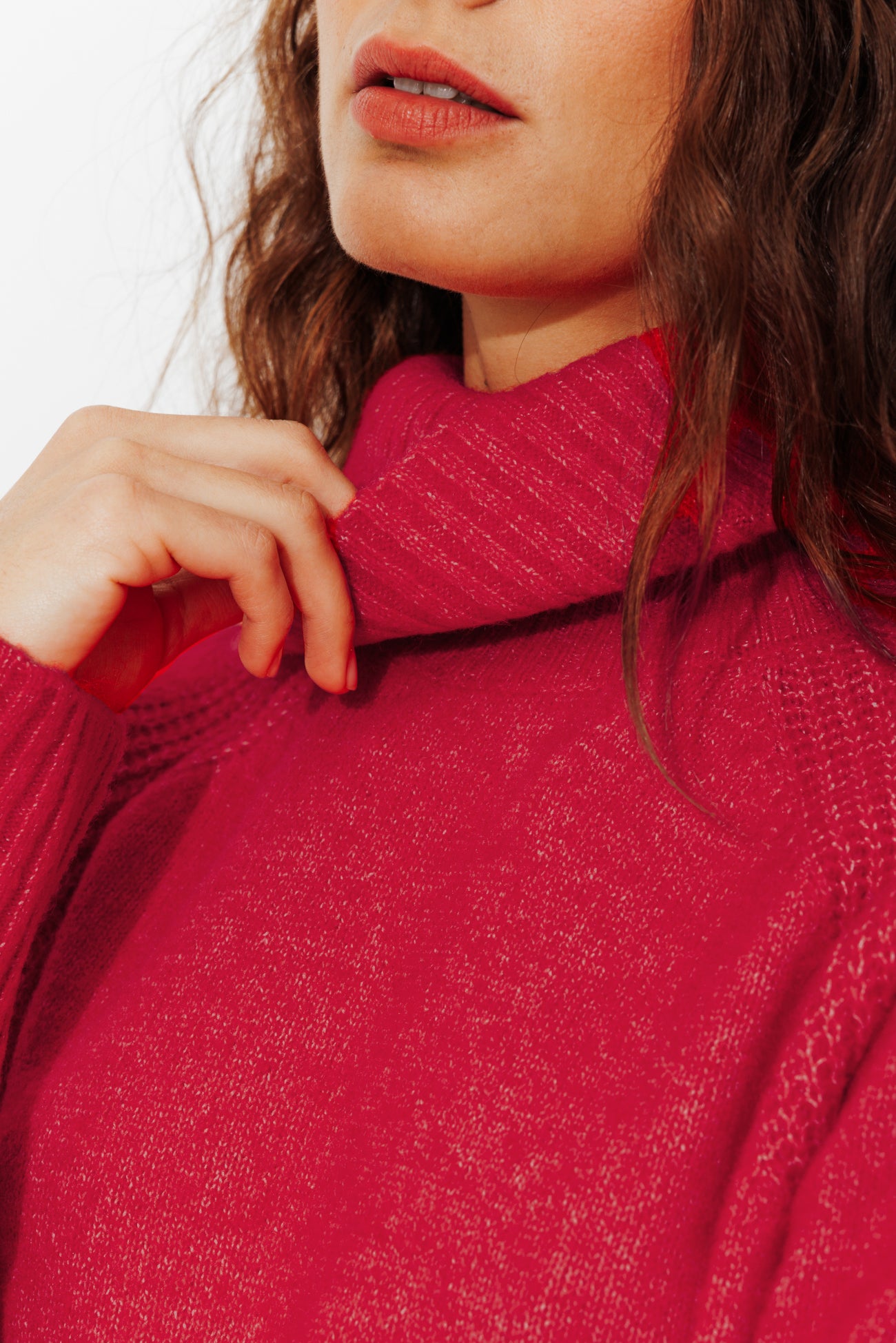 Rollneck jumper - Red