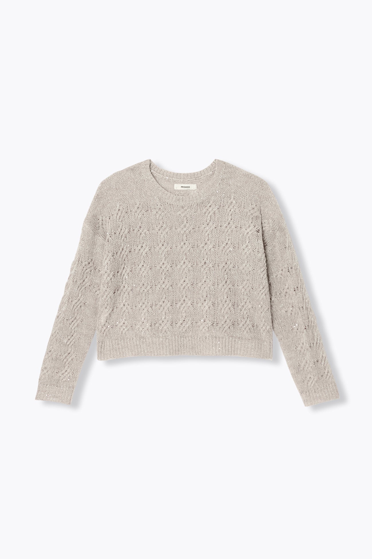 Short glitzy jumper - Beige