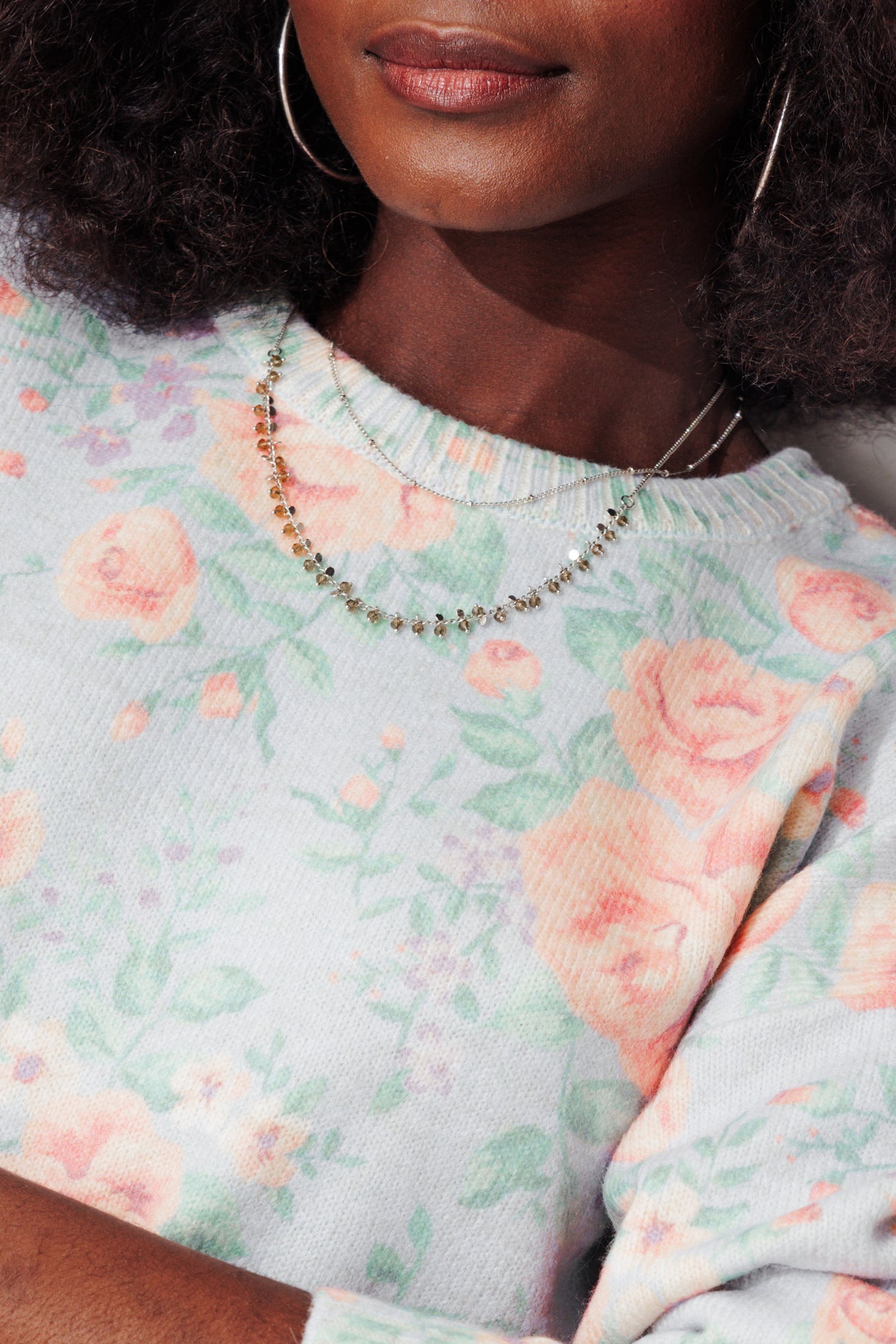 Floral jumper - Grey