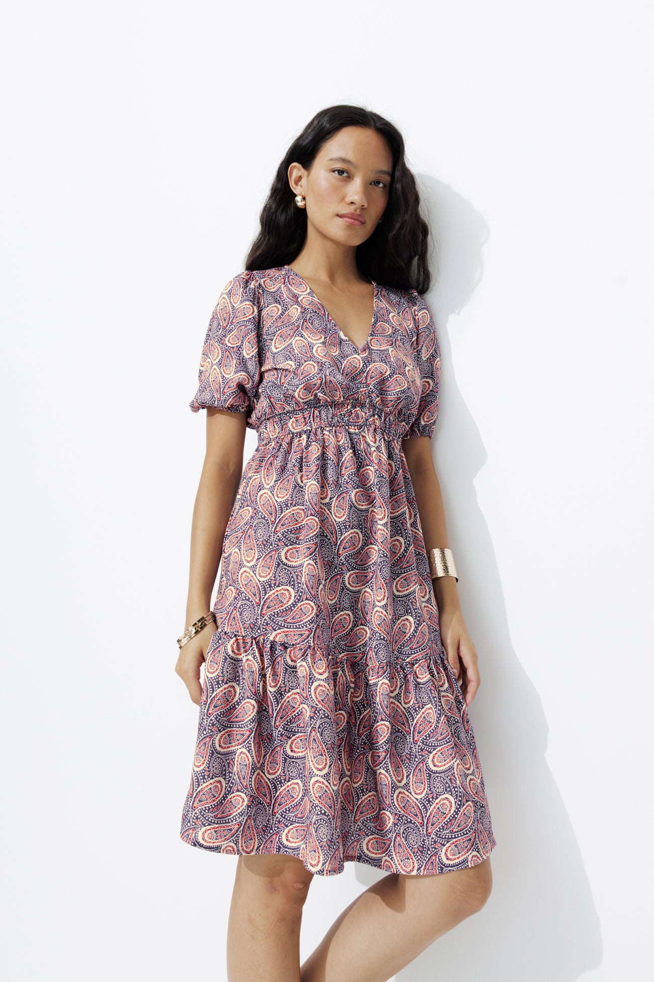 Robe courte - Imprimé marine