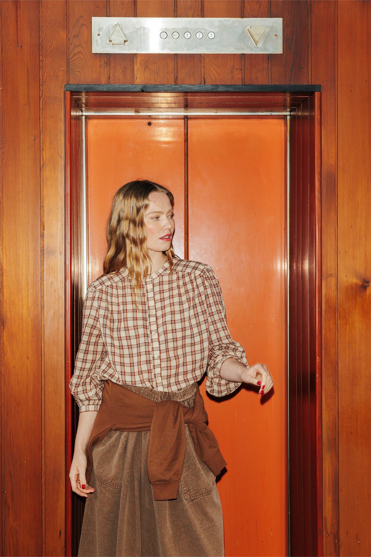 Checked shirt - Chestnut brown checks