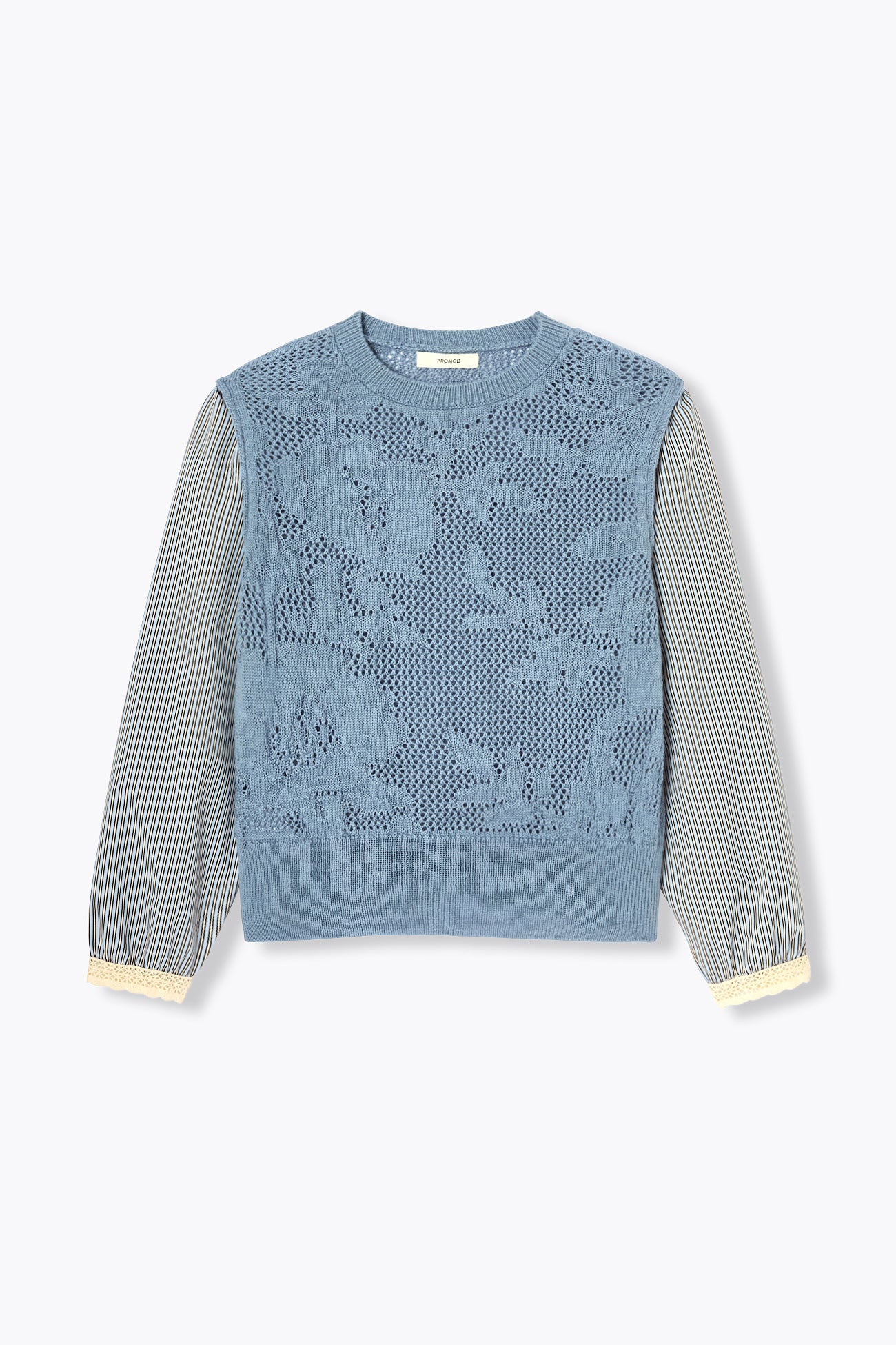 Faux layered jumper - Blue