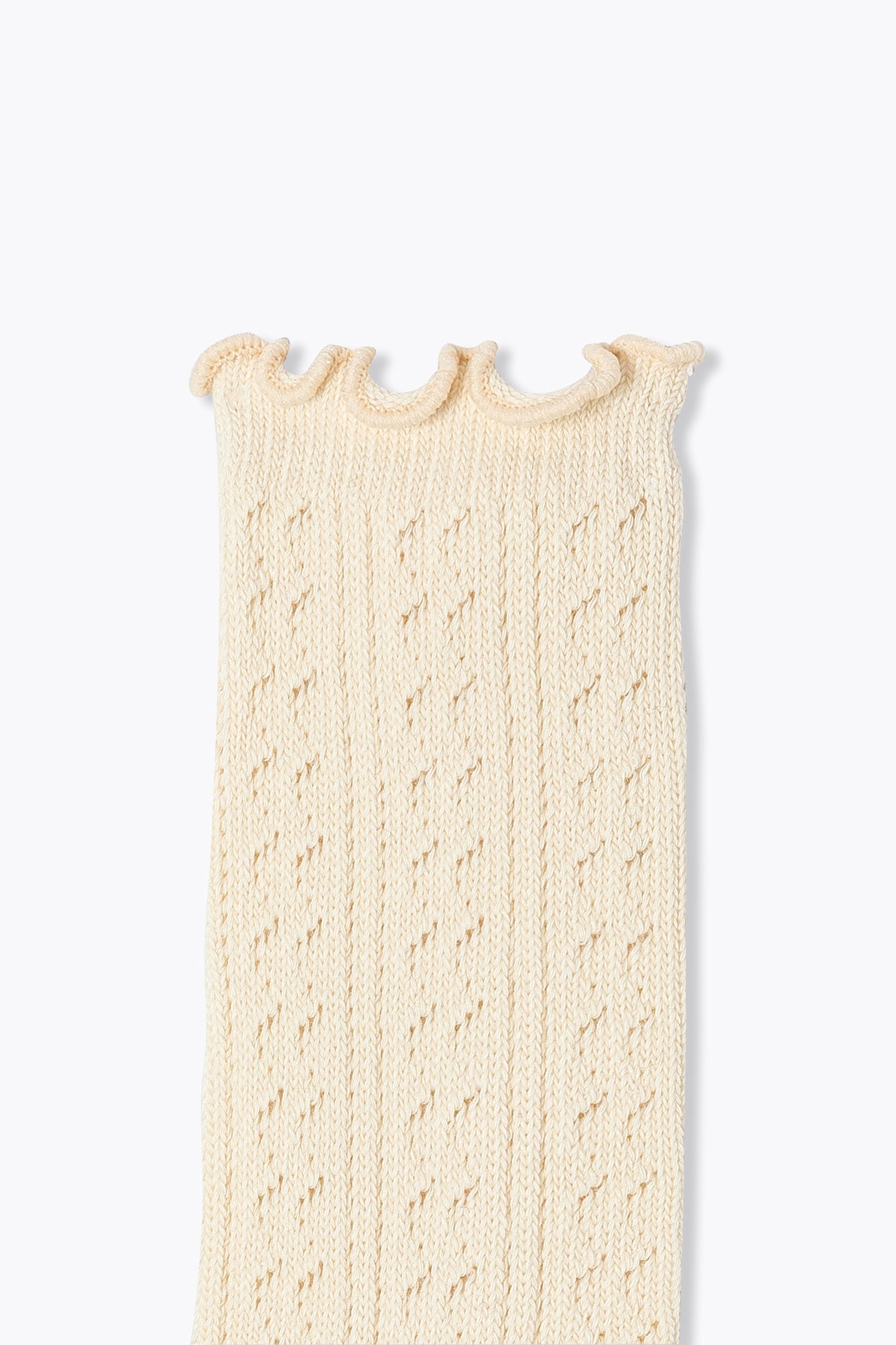 Pointelle effect socks - Ecru
