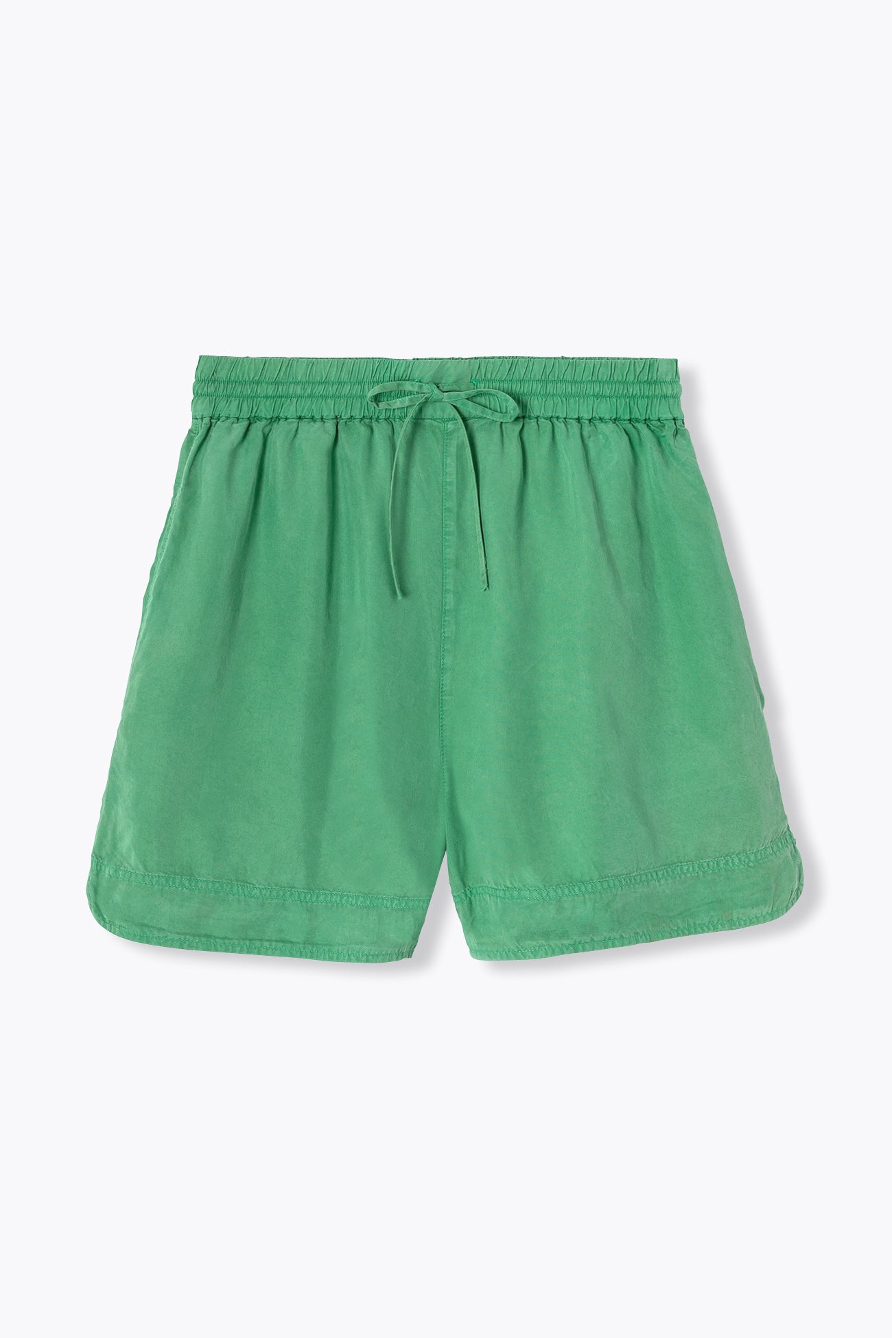 Plain lyocell shorts - Light green