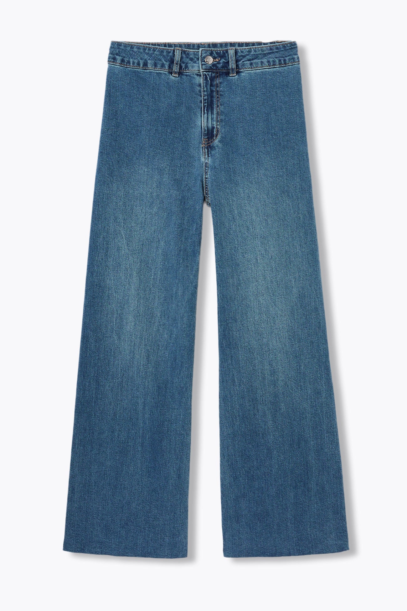 HECTOR High-Waist-Jeans, lang - Blau Denim